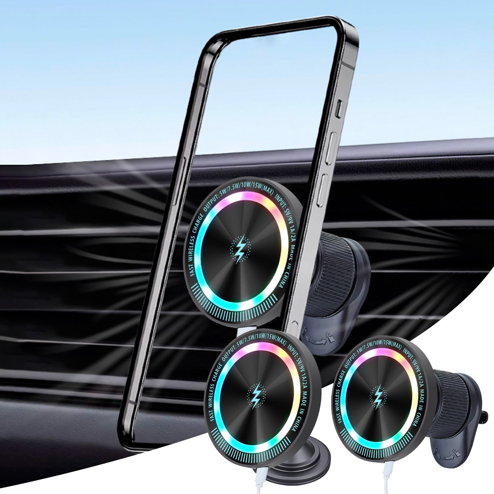 Sales Today Clearance! Car Wireless Magnetic Charger, Automatic Open ...