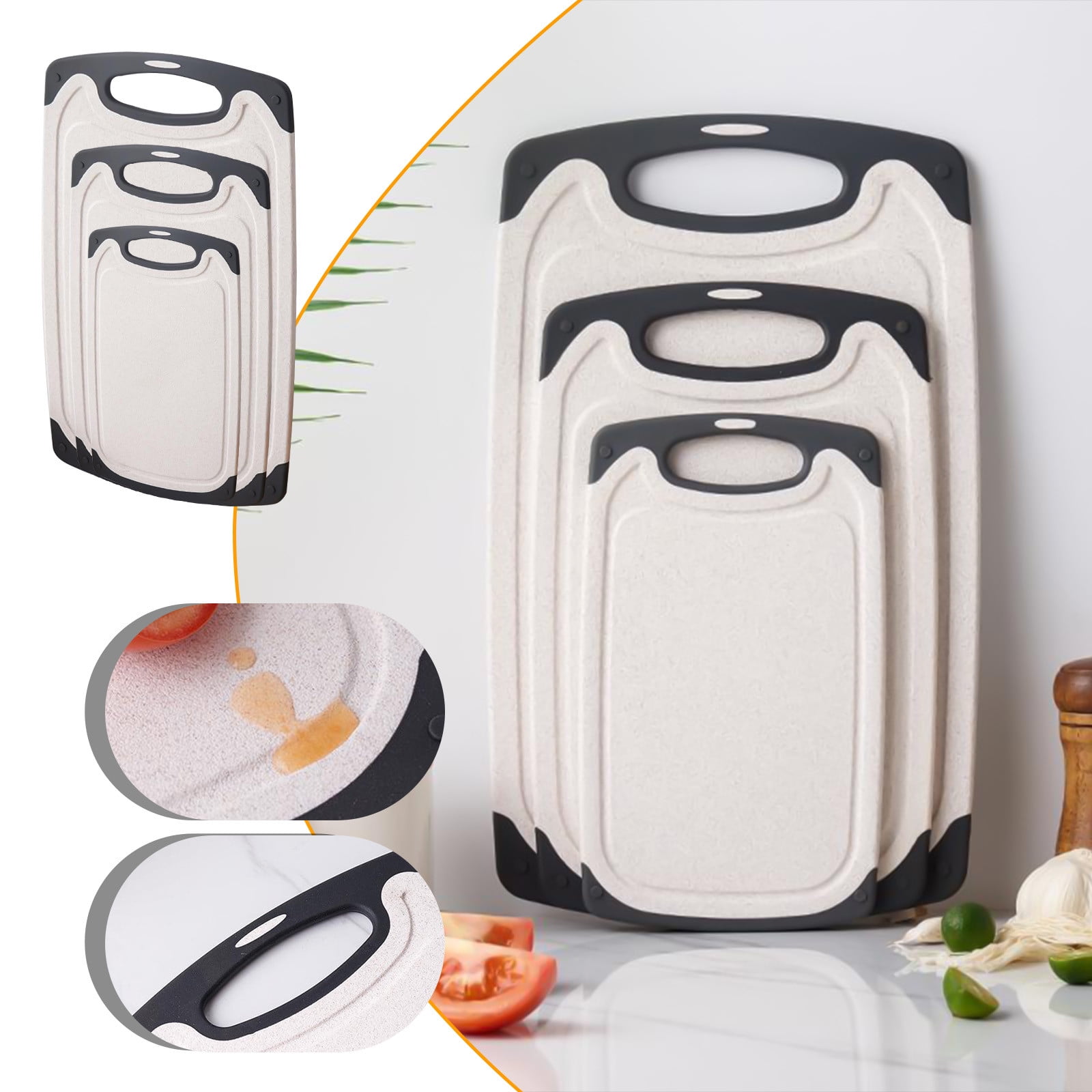 Extra Large Plastic Cutting Board, Dishwasher Safe, Non-Slip Kitchen ...