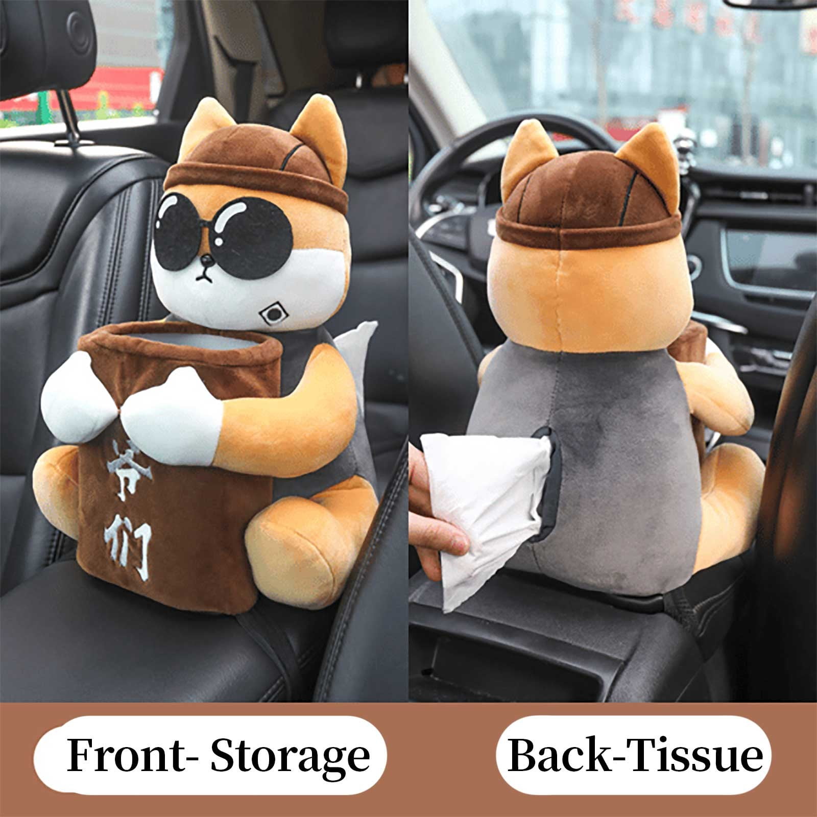 Sales Today Clearance! FAJHHA Car Tissue Box,Trash Can,and Organizer ...