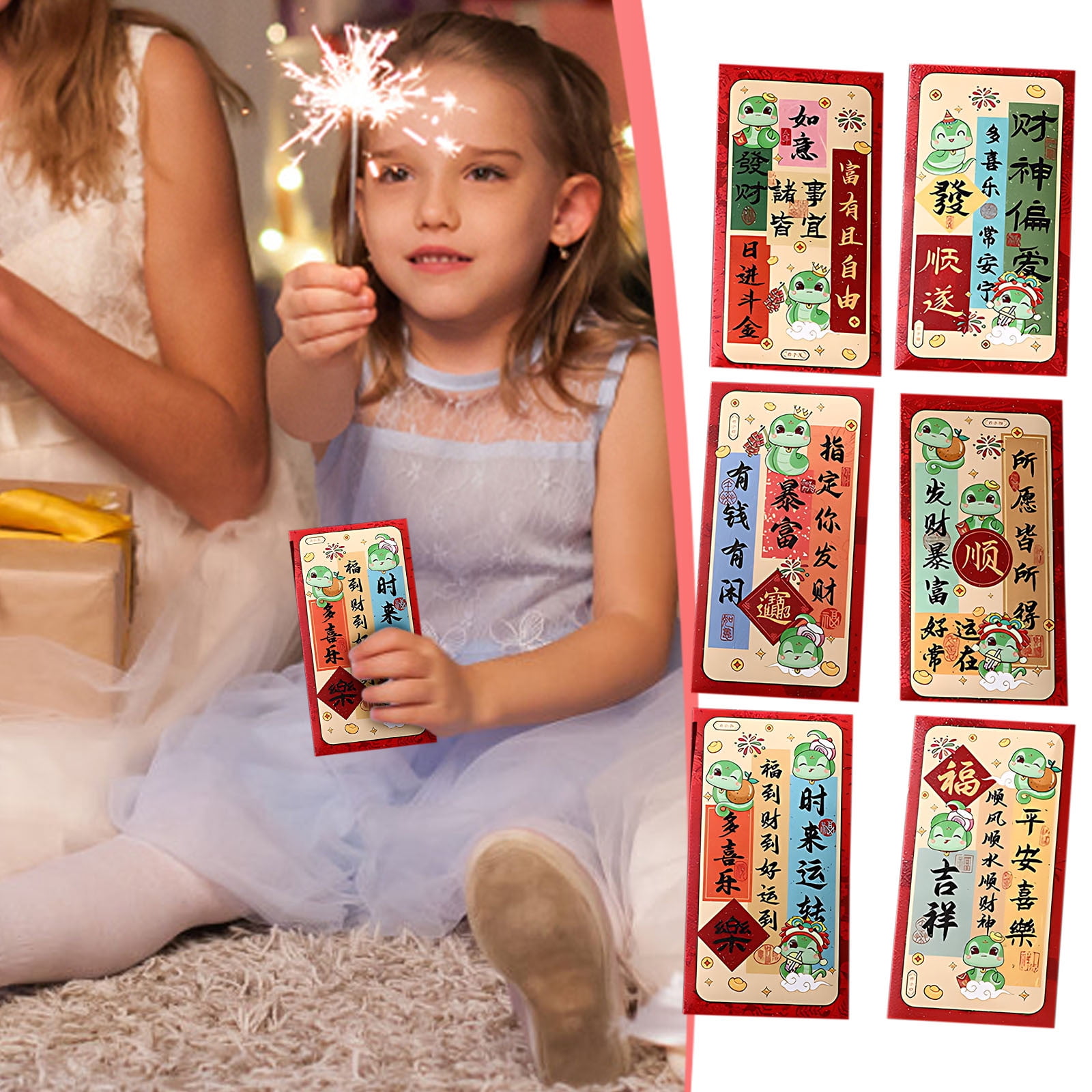 Sales Today Clearance! FAJHHA Year of the Snake Red Envelope for ... Sales Today Clearance! FAJHHA Year of the Snake Red Envelope for ...