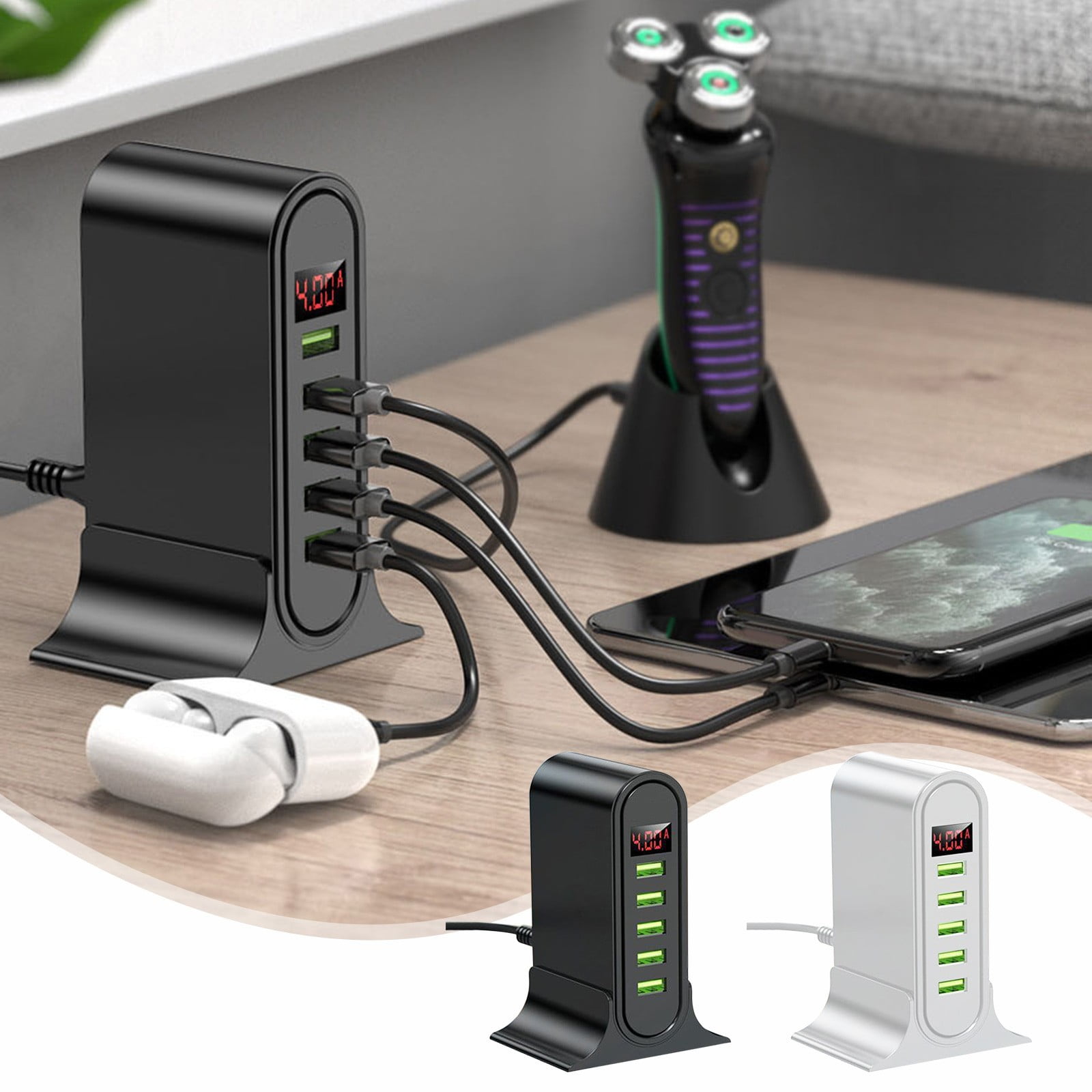 Sales Today Clearance! Five USB Interface Digital Charger 5V4A Charging ...