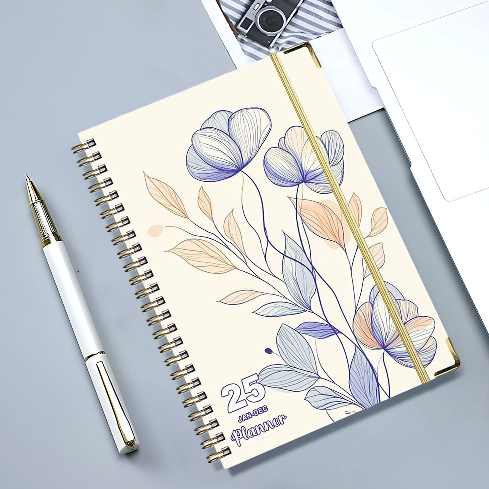 Sales Today Clearance! Gosuguu 2025-2026 A5 English Schedule Planner, Coil-Bound Plan Book with ...