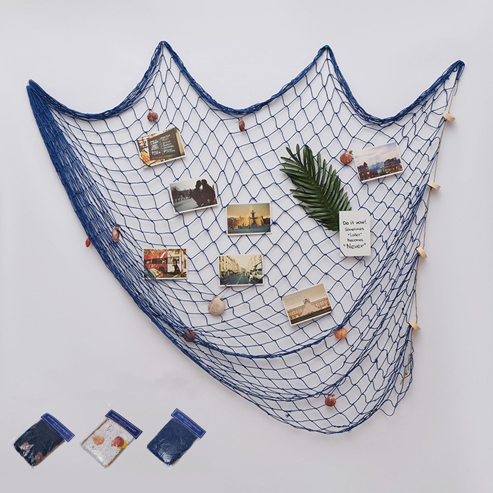 Sales Today Clearance! Gosuguu Fishing Net Decoration with Shells ...