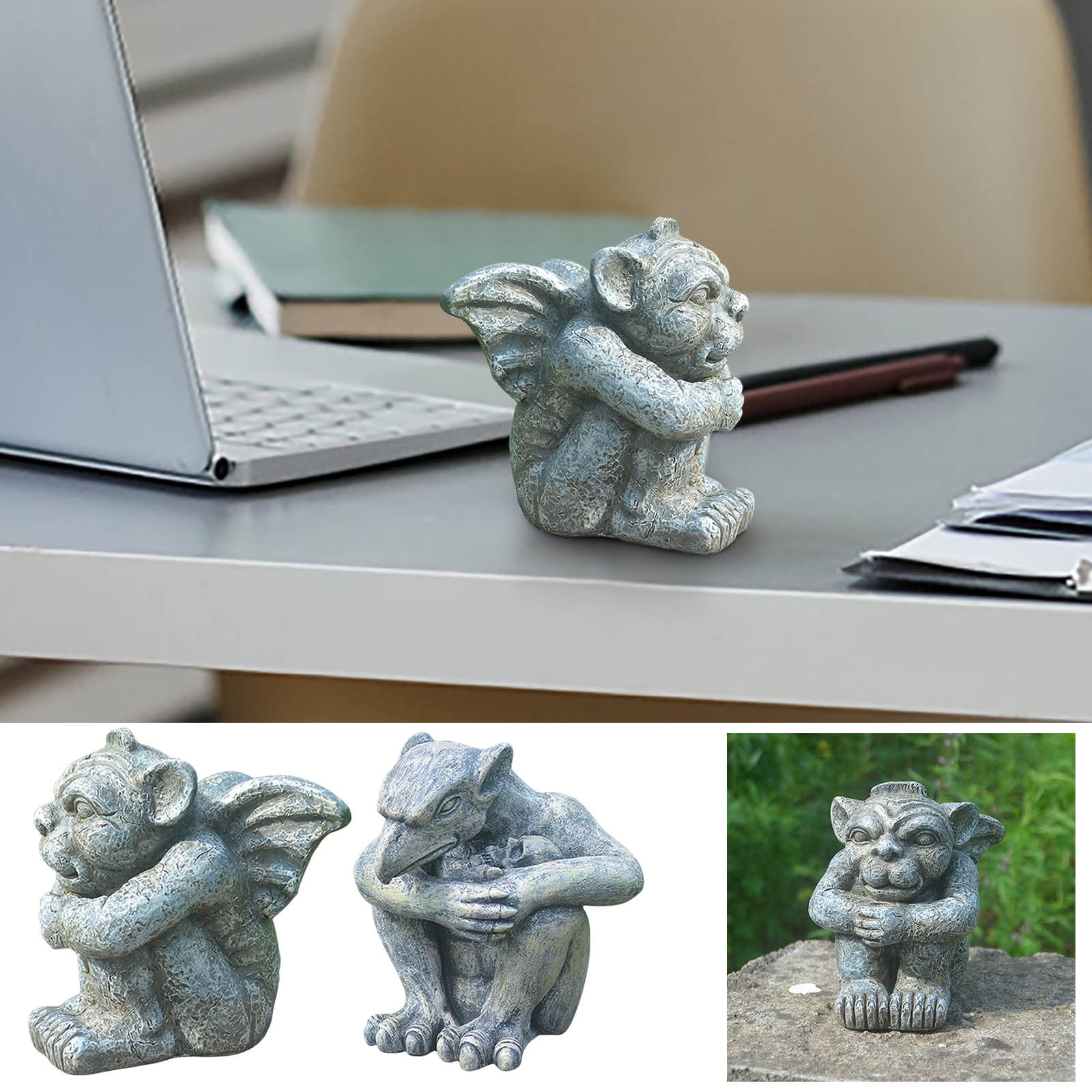 Sales Today Clearance! Gosuguu Garden Emmett Stone Statue, Ghost ...