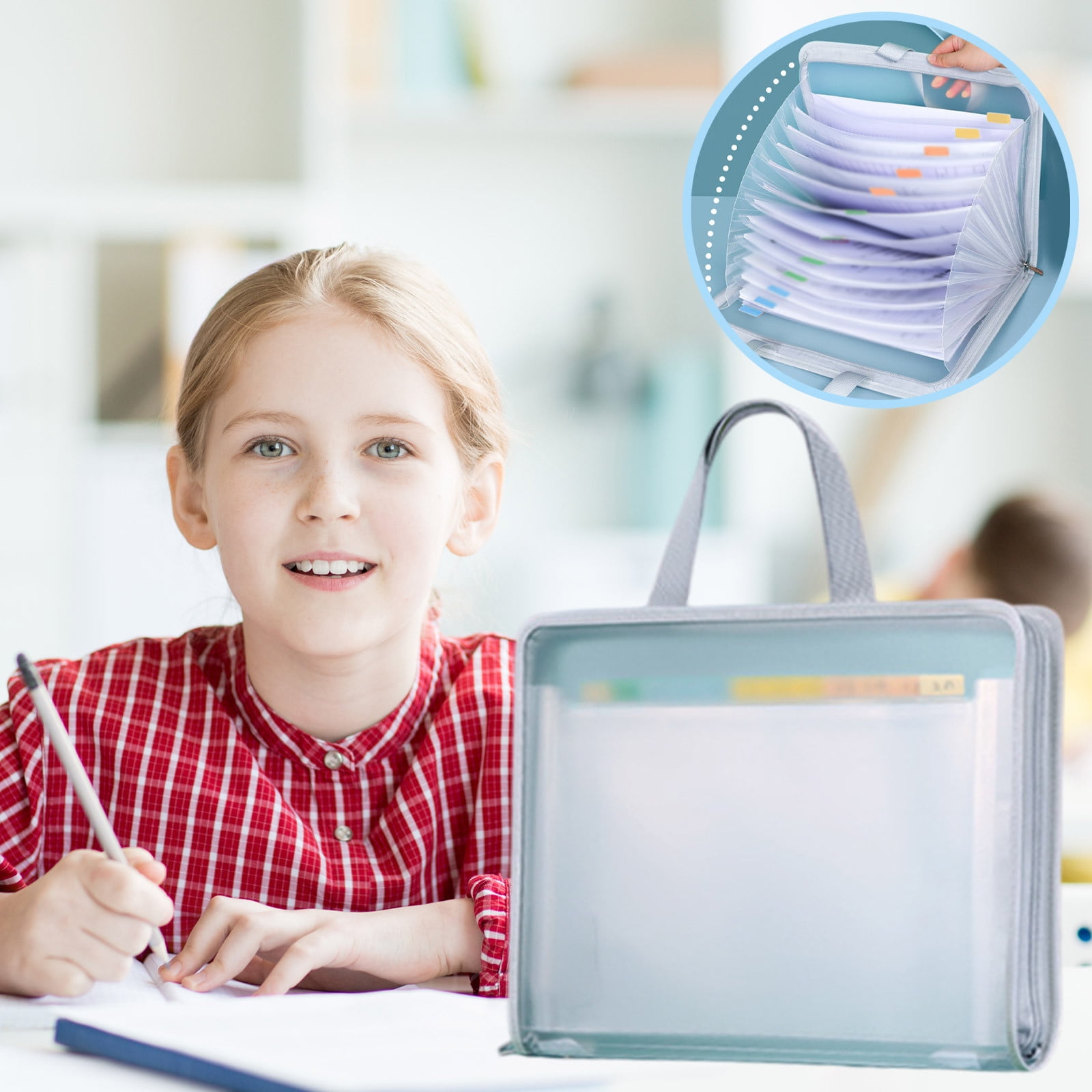 Sales Today Clearance! Gosuguu Large Capacity Handheld Organza File Bag ...