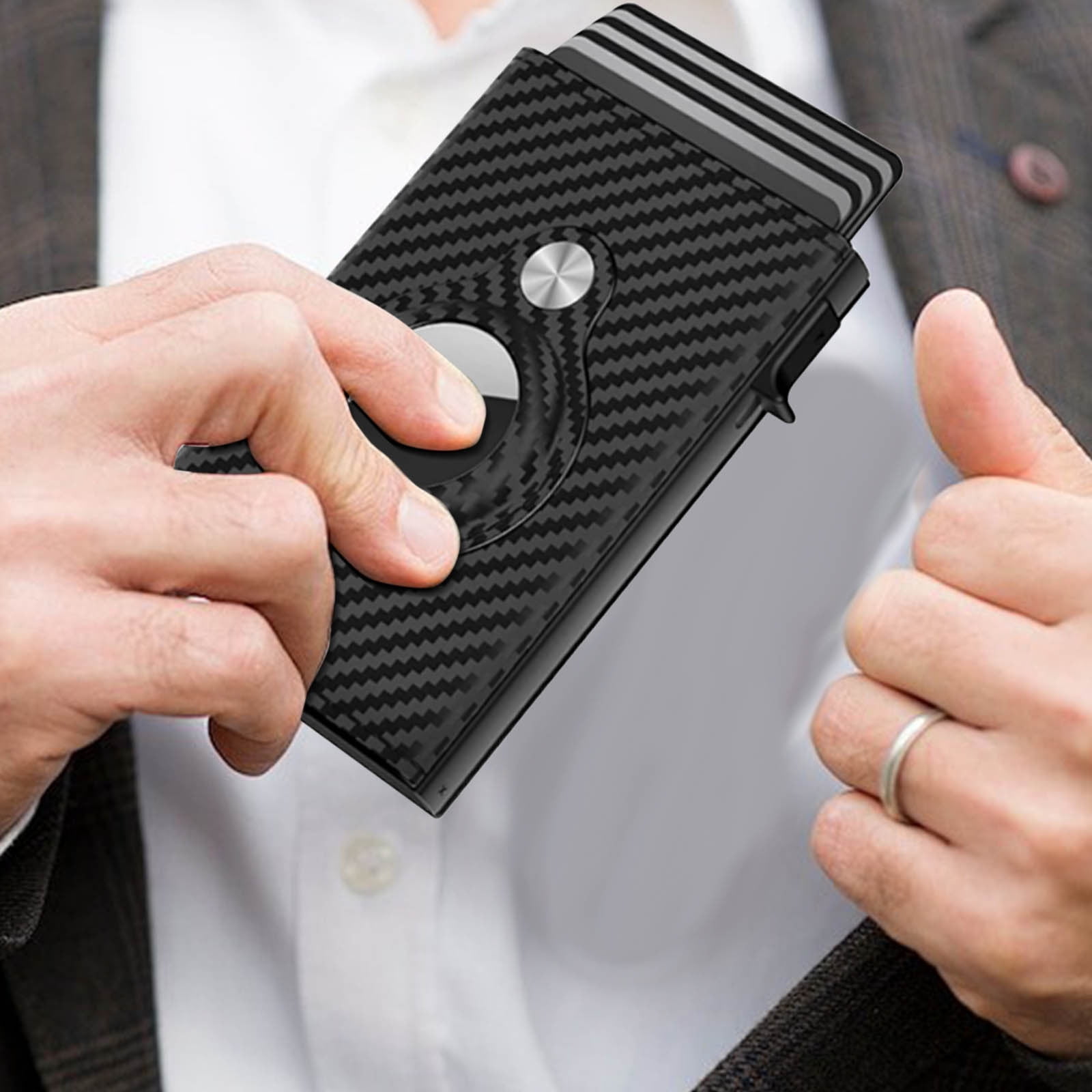 Sales Today Clearance! Gosuguu Men's Card Holder with 3-Fold Magnetic ...