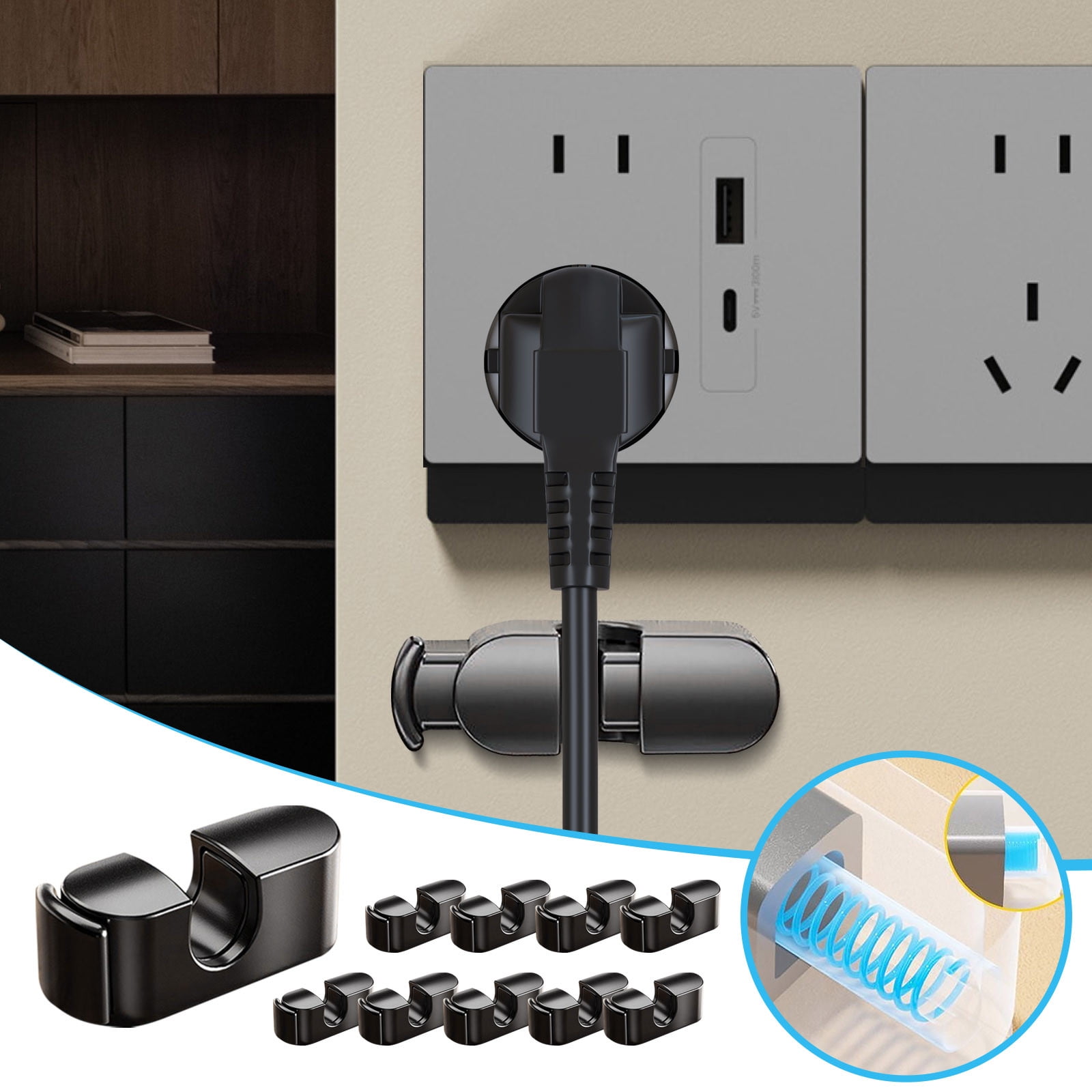 Sales Today Clearance! Gosuguu Spring Cable Organizer, Cord Management ...