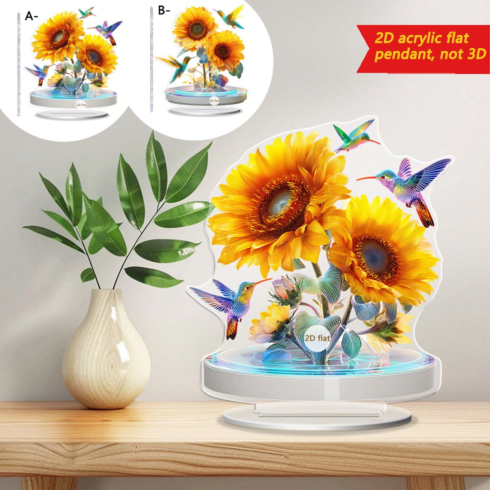 Sales Today Clearance! Gosuguu Sunflower Flower Desktop Decoration, 2D ...