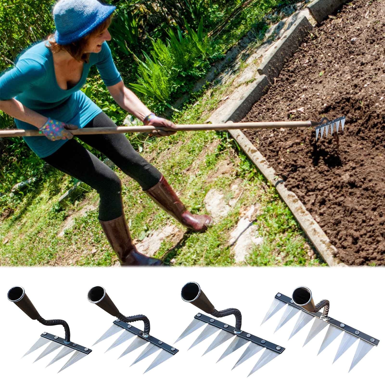 Sales Today Clearance! Heavy Duty Garden Hoe Weeding Rake, Metal ...