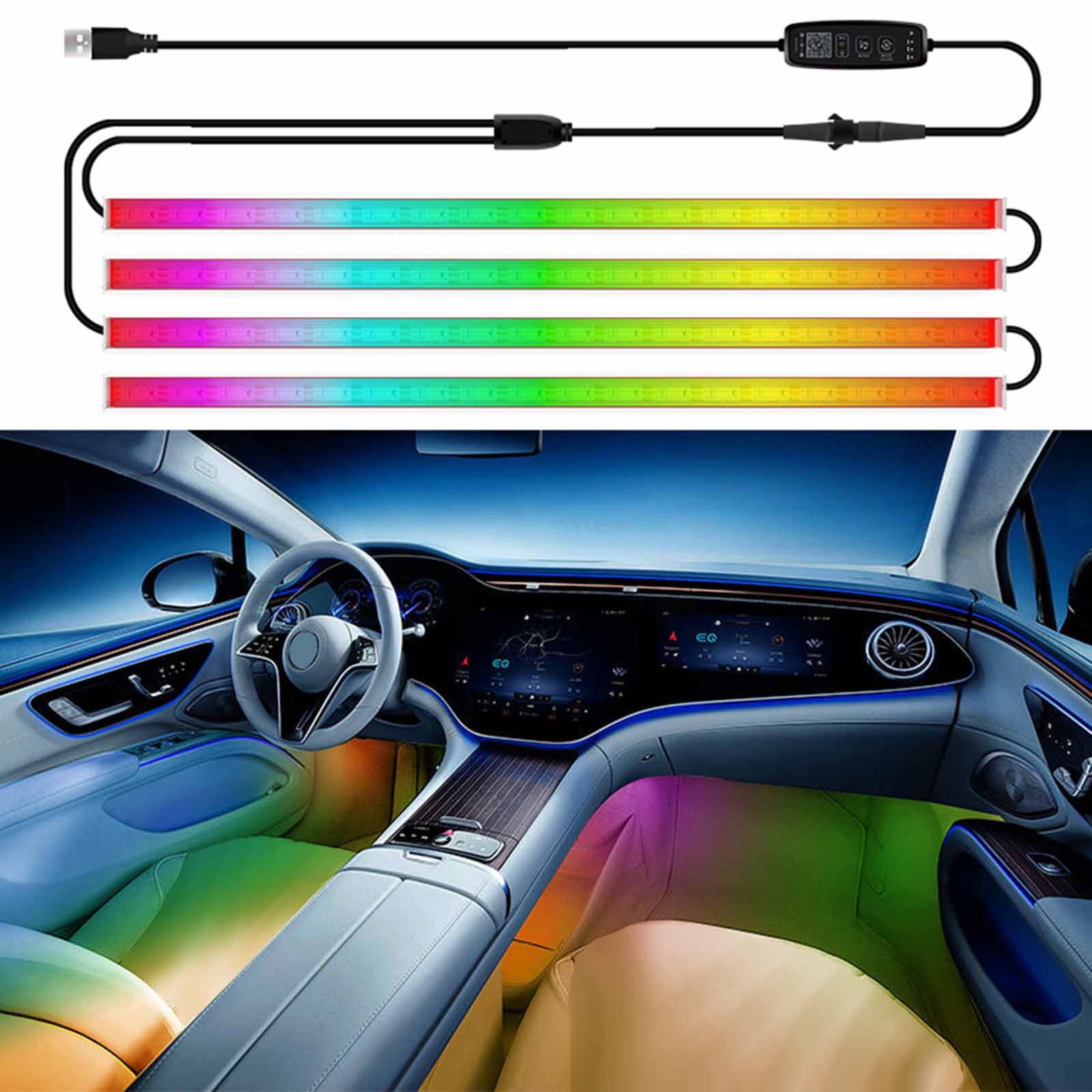 Sales Today Clearance! Interior Car LED Lights, RGB Under Dash Lighting ...