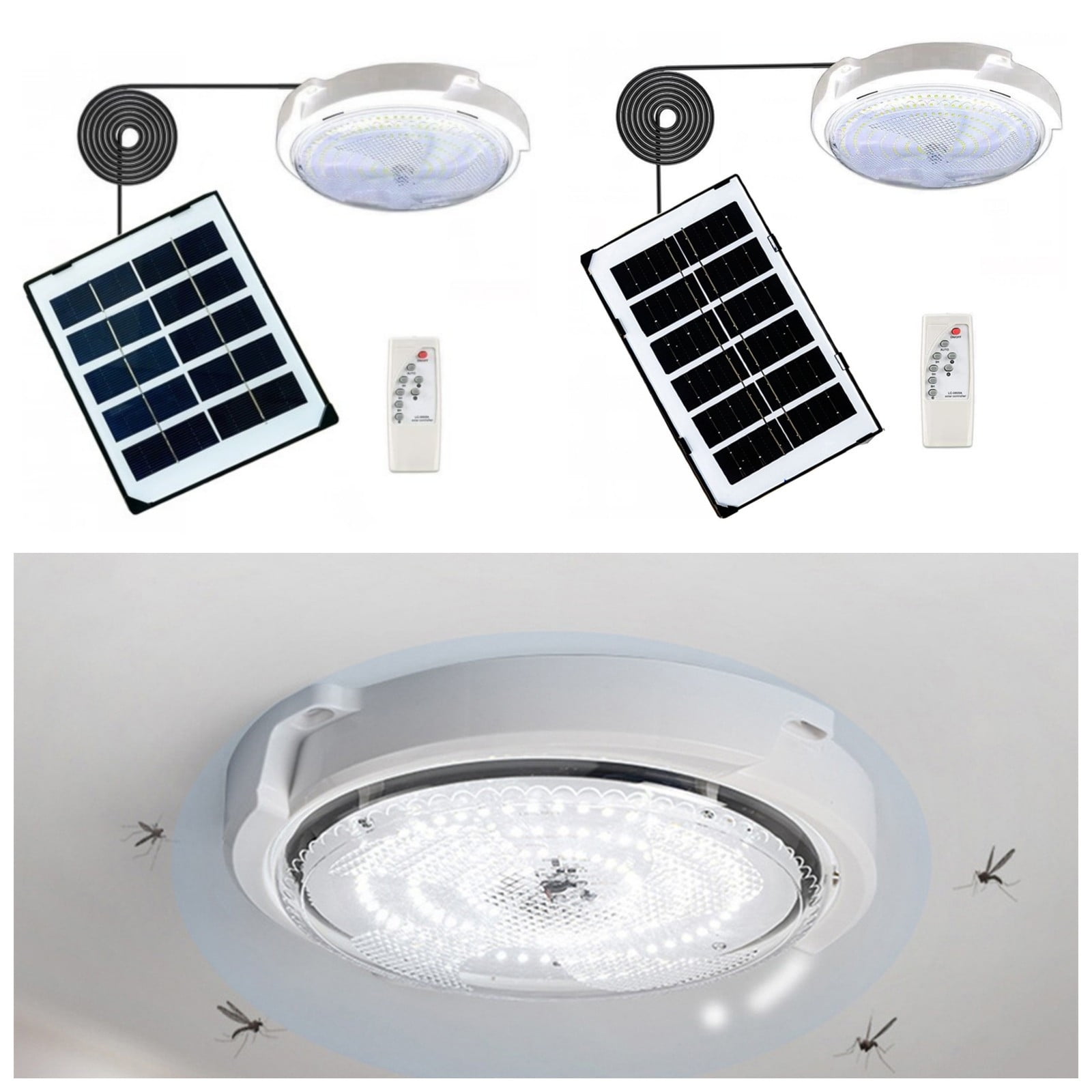 Sales Today Clearance! LED Solar Ceiling Light, Remote Control Interior ...