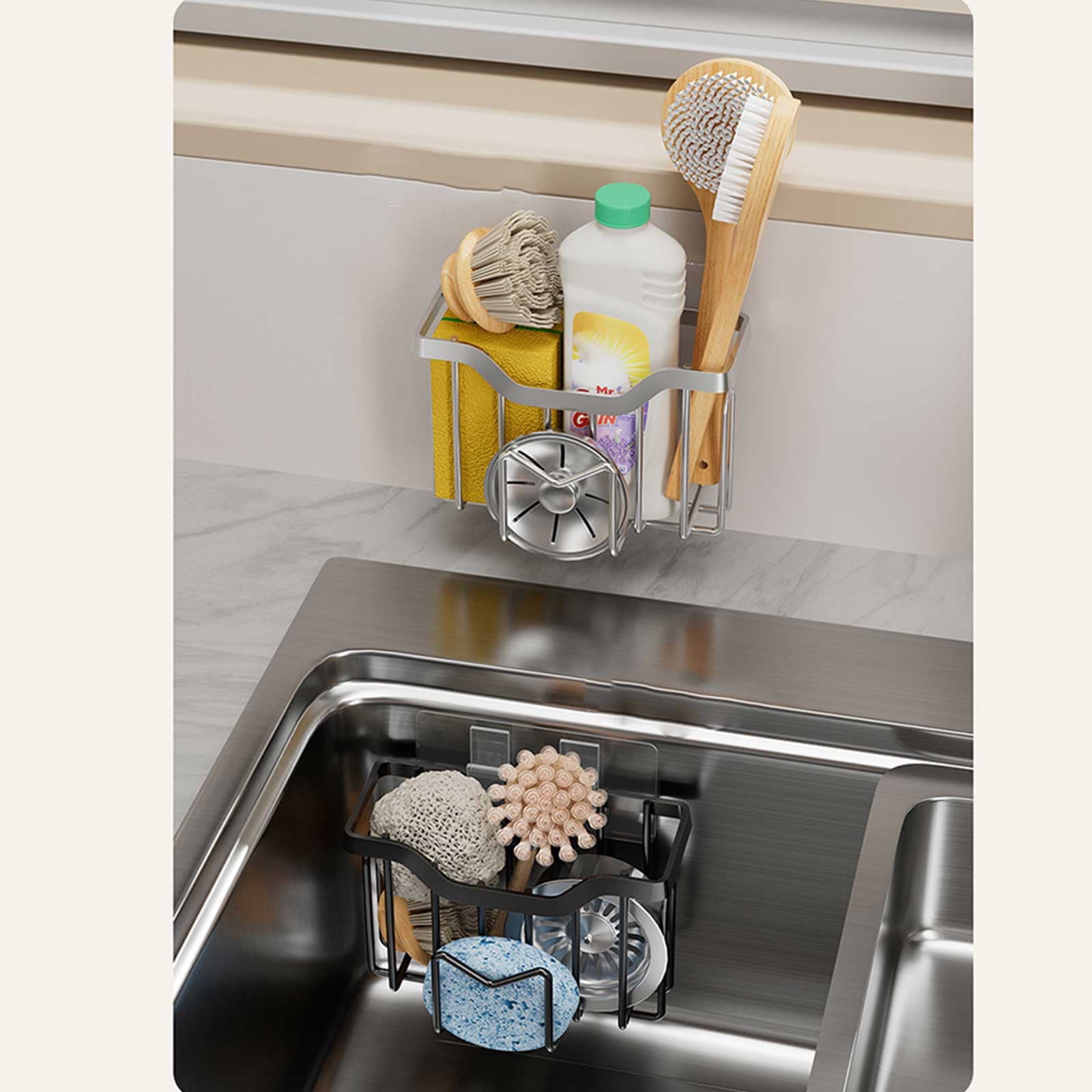Sales Today Clearance! Movable Kitchen Sink Caddy with Shape Hook ...