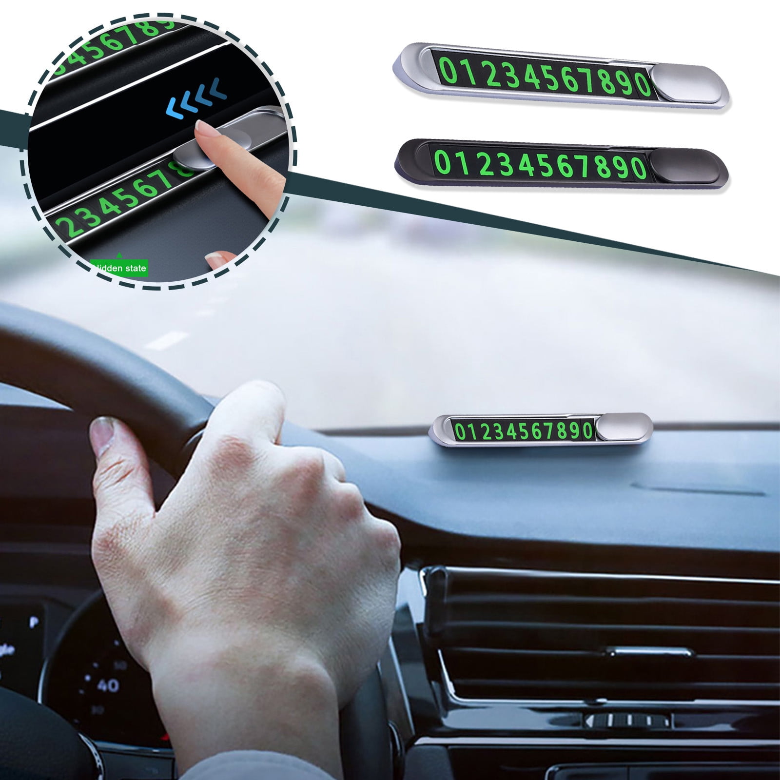 Sales Today Clearance! Push-Button Car Number Metal Parking Card, High ...