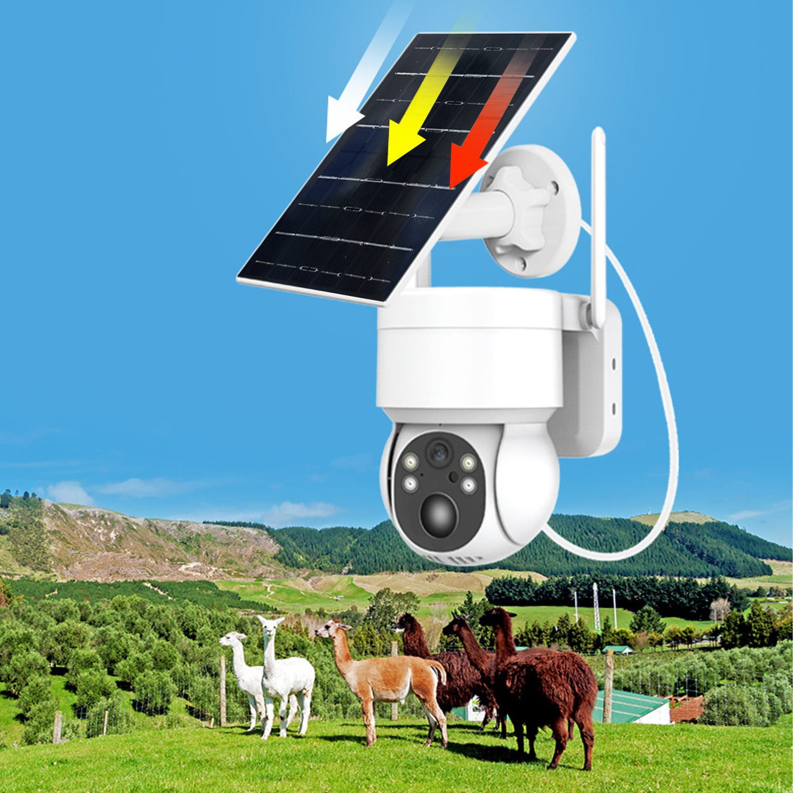 Sales Today Clearance! Solar-Powered 2MP Wireless Outdoor Security ...