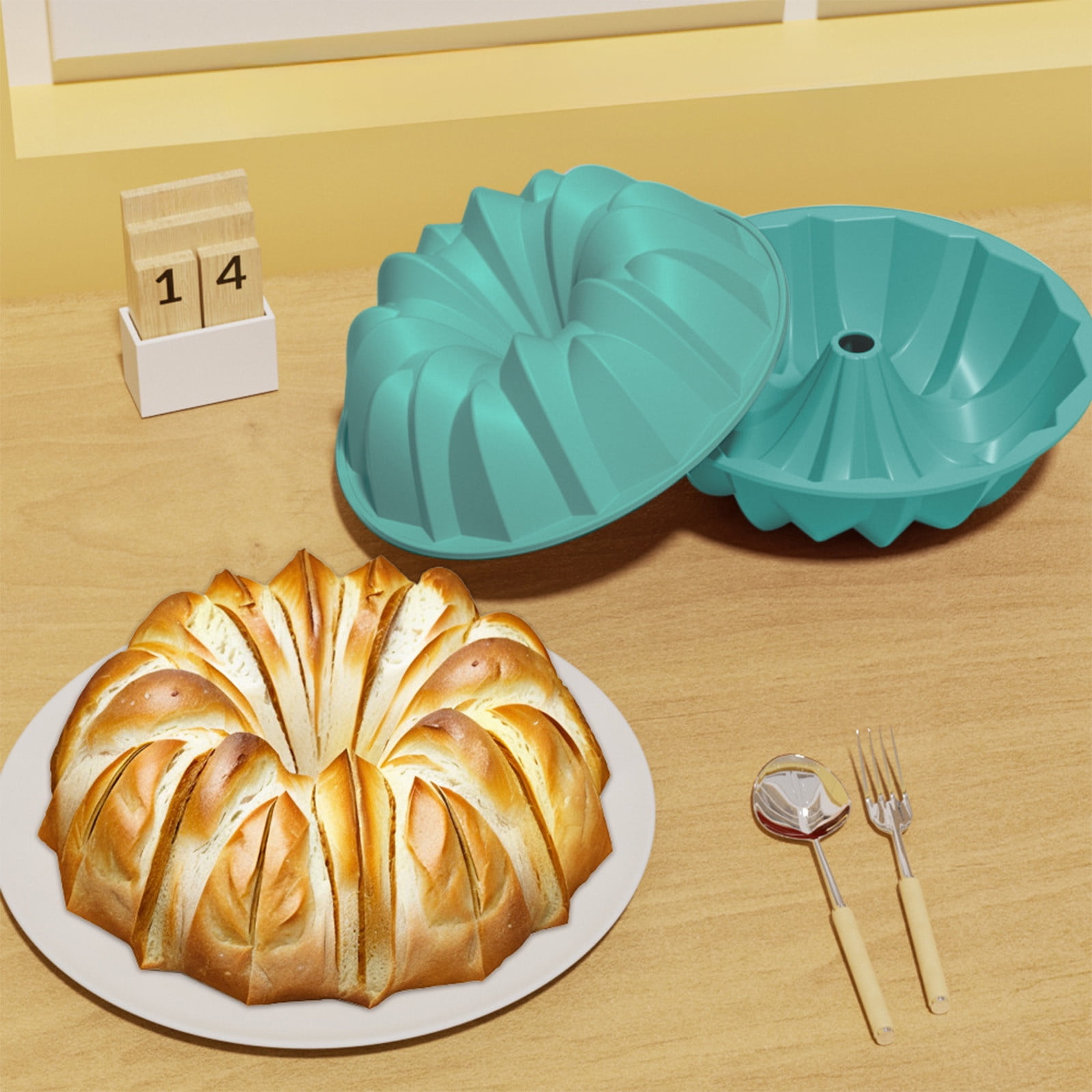 Sales Today Clearance! Topliu Round Silicone Cake Molds,Leakproof Non ...