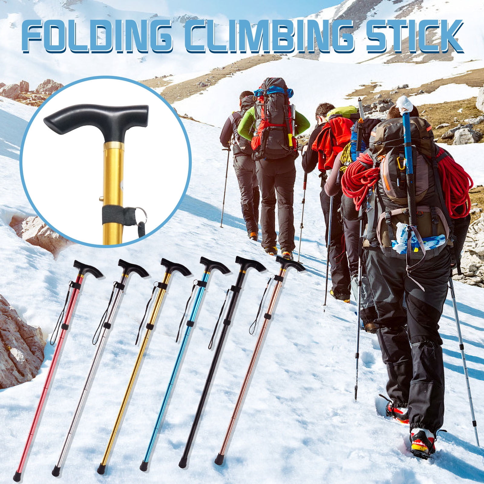 Pack Hiking or Walking Sticks - Strong Lightweight - Walmart.com