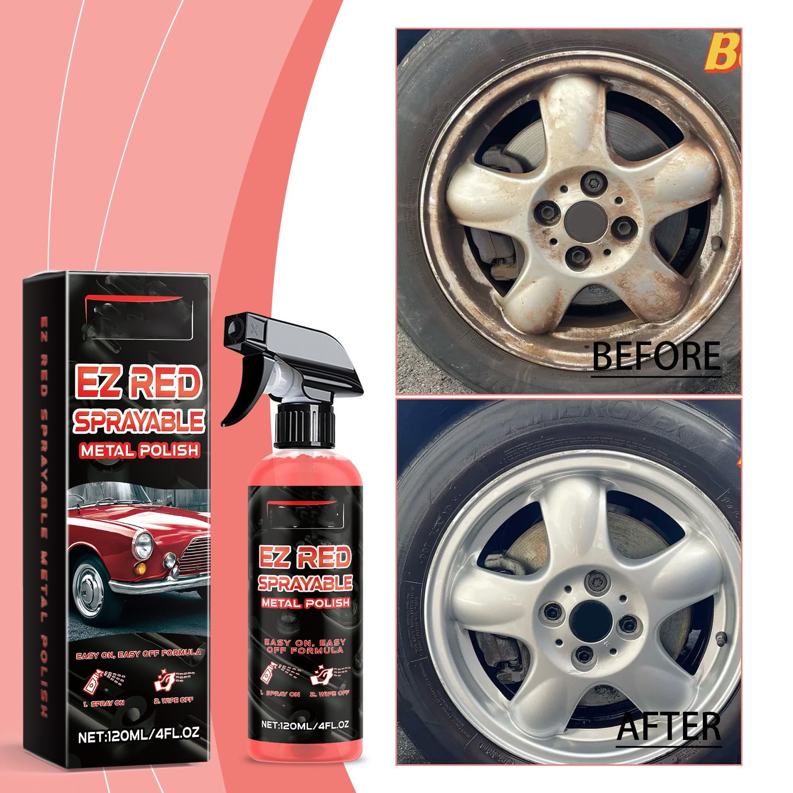 Sales Today Clearance! Wheel Hub Metal Oxide Layer Cleaner, Remove Dull ...