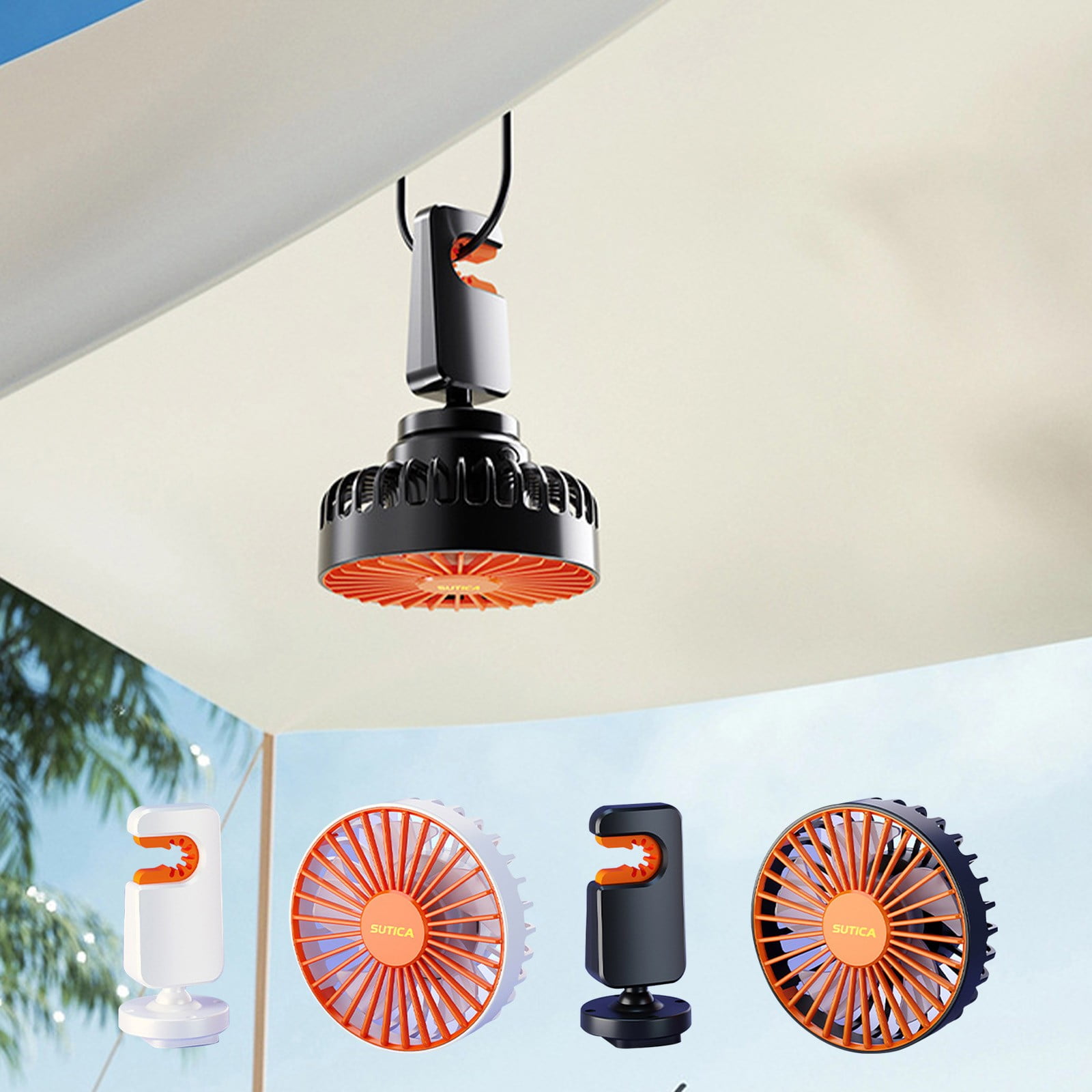 Sales Today Clearance! Wireless Car Mounted Powerful Fan, Dual-Head Car ...