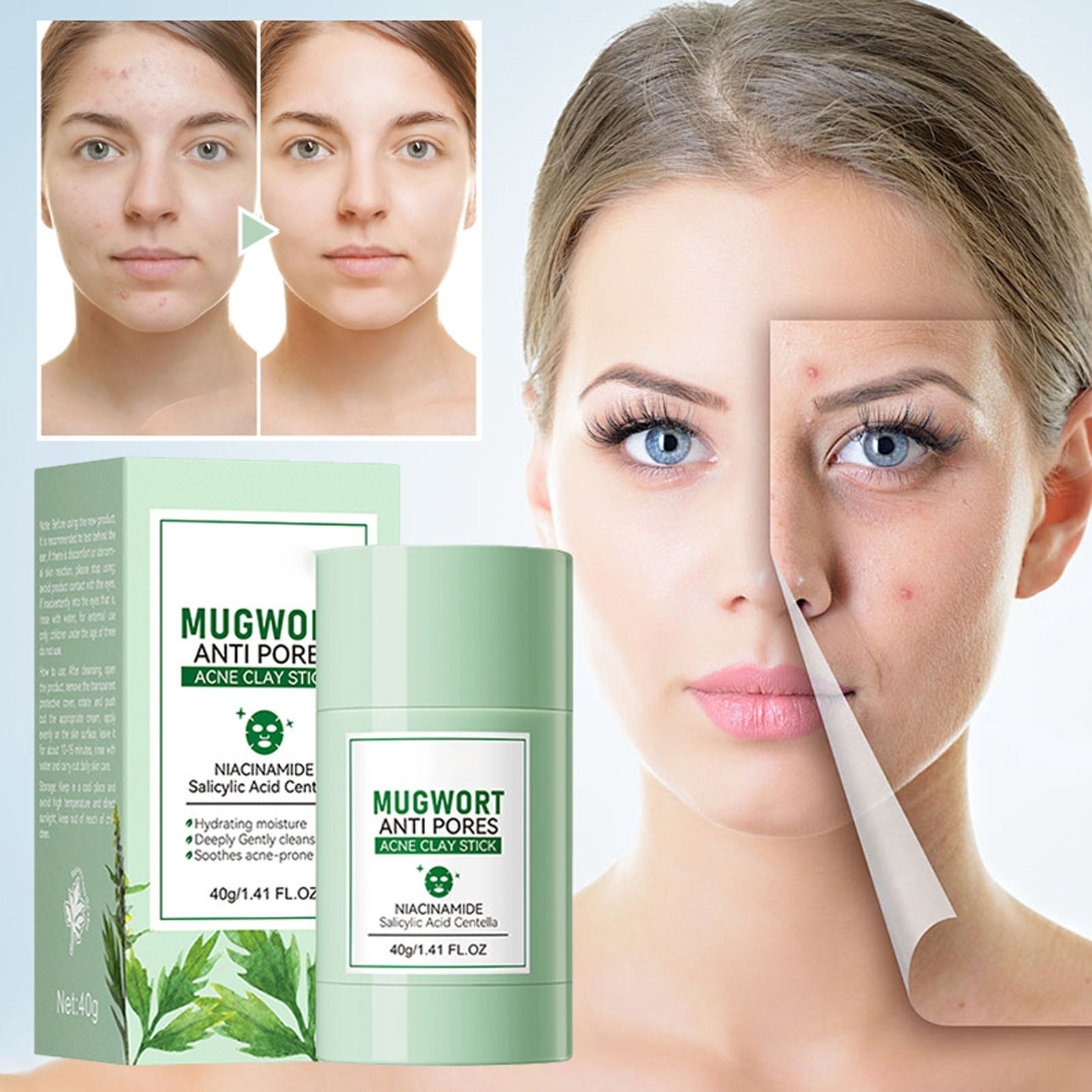 Sales today Clearance!DHALL Mugwort Calming Gentle Clay Stick For ...
