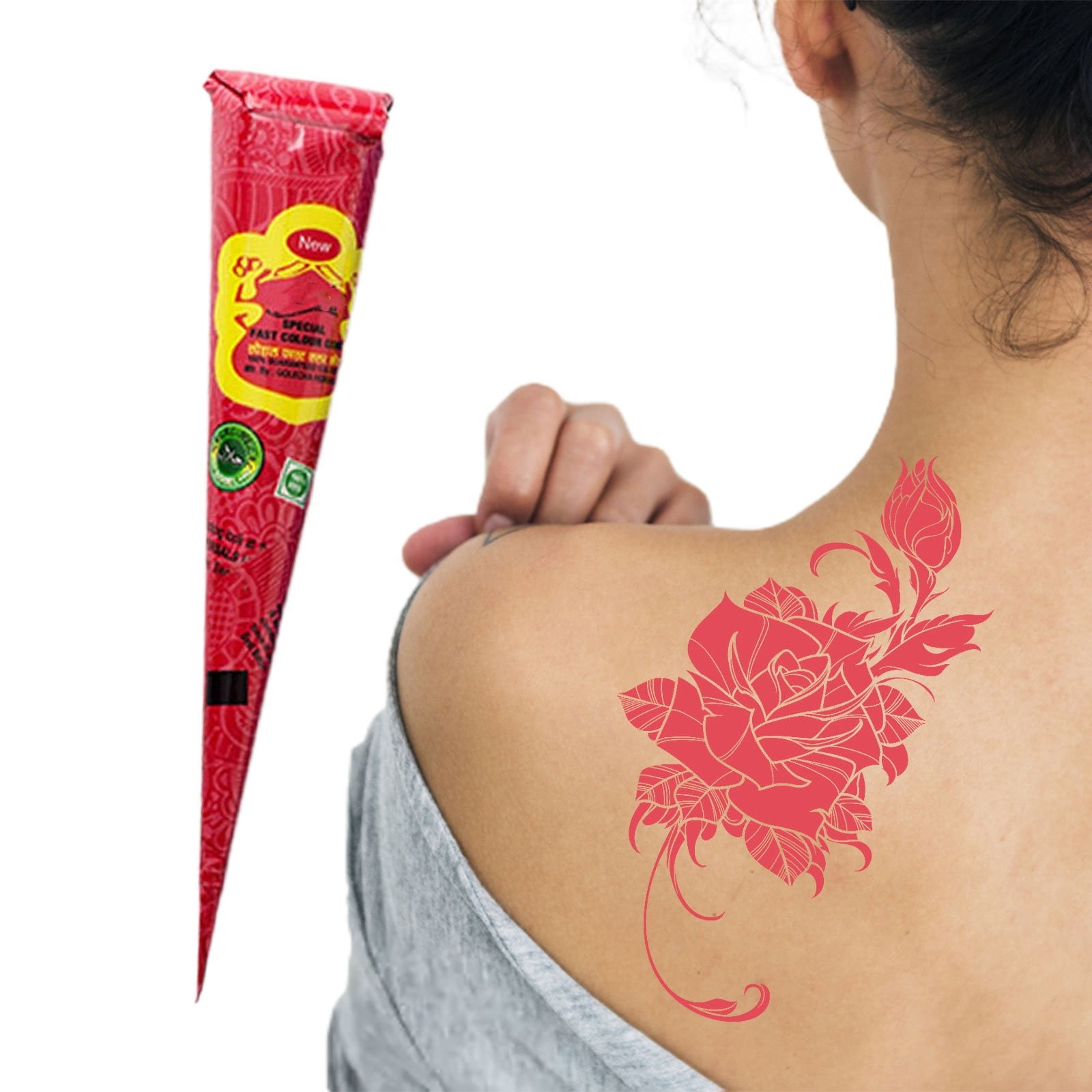 Sales today Clearance!DHALL Multicolor Haina Hand Painted Temporary ...