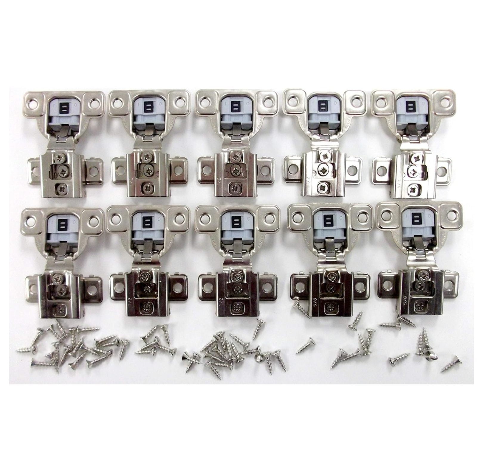 Salice Compact Soft Close 1/2" Overlay Hinge Pack of 10 Hinges with ...