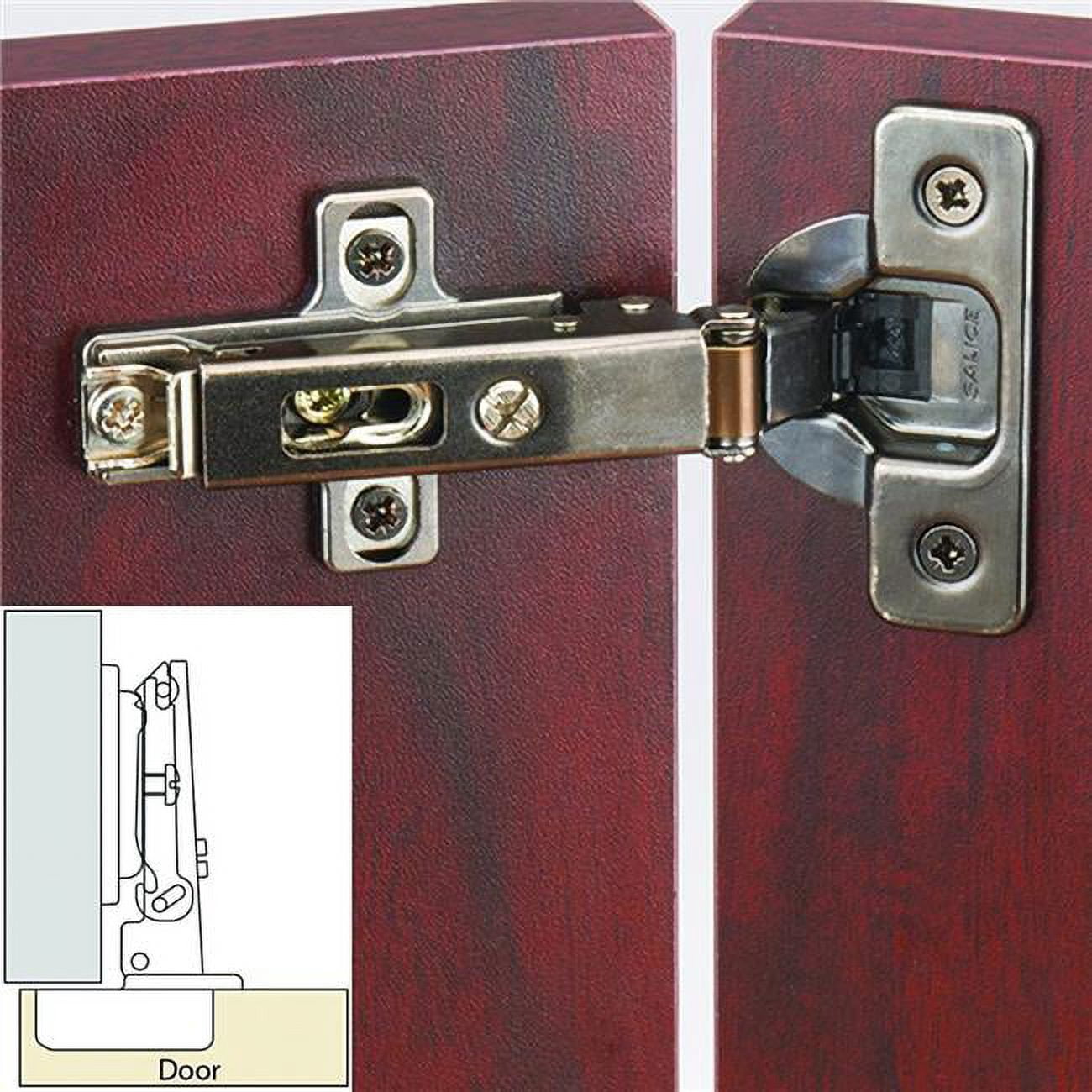 Salice SAC1R6NE9AC 105 Blind Corner Soft Close Dowel Hinge - Titanium ...
