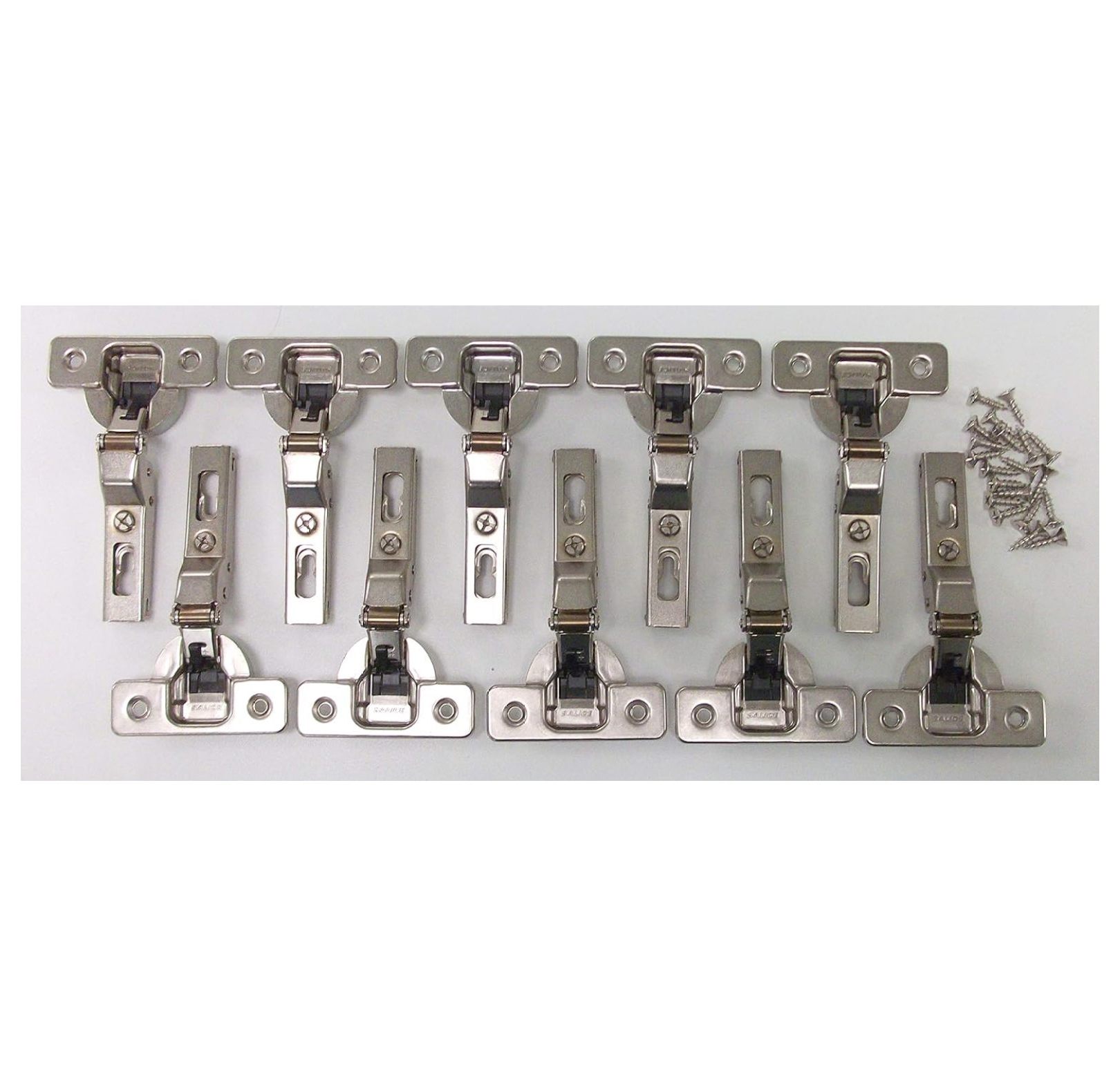 Salice Soft Close Half Overlay 105 Degree Hinge Pack of 10 Hinges with ...