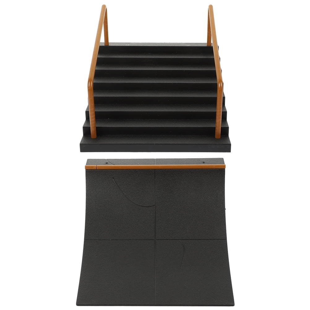 Salinist 2pcs Fingerboard Ramps Skatepark Mini Toys for Training and ...