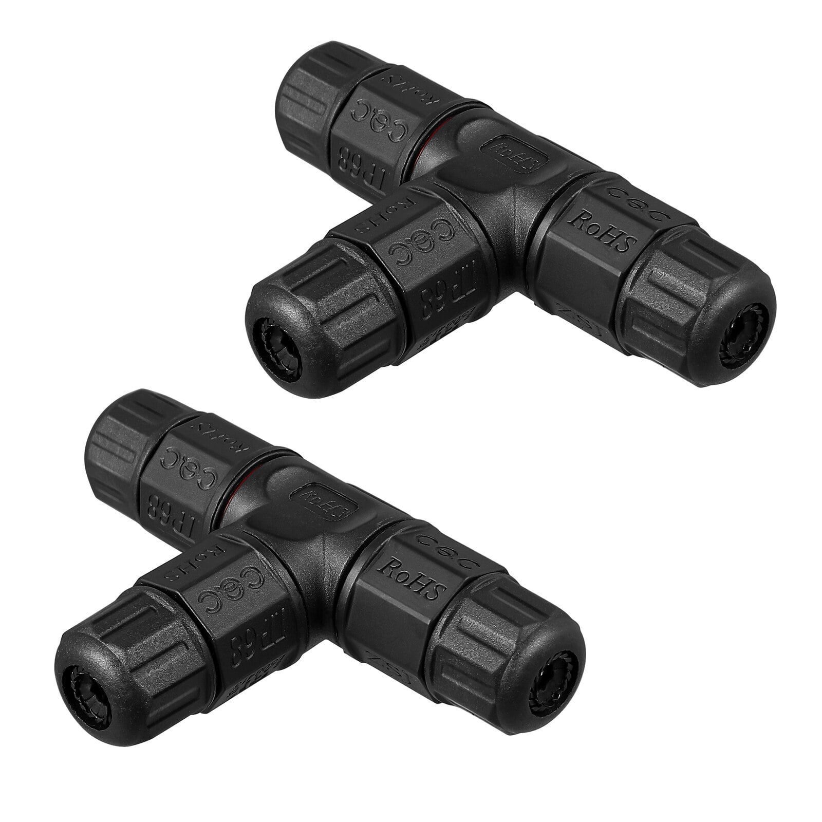 Salinist 2pcs IP68 T Adapter Junction Box Connector for Outdoor ...