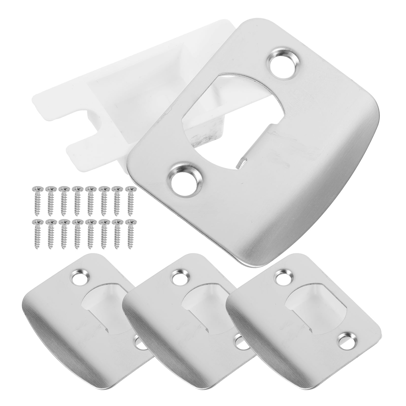 Salinist 4 Sets of Deadbolt Reinforcement Plate Guide Plates Metal Door ...