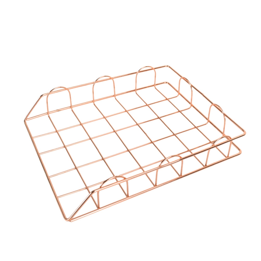 Salinist Stackable Document Storage Rack Metal File Storage Basket Iron ...