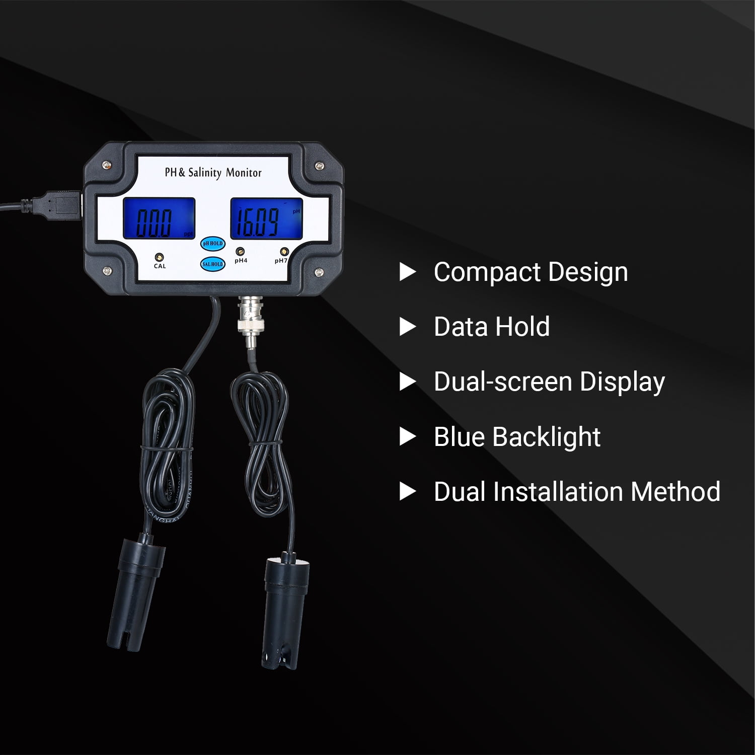 /Salinity Meter Water Quality Tester Detector & Salinity Monitor 2 In 1 ...
