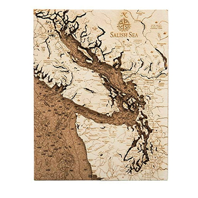 Salish Sea Cork Map, 8" x 10" - Walmart.com