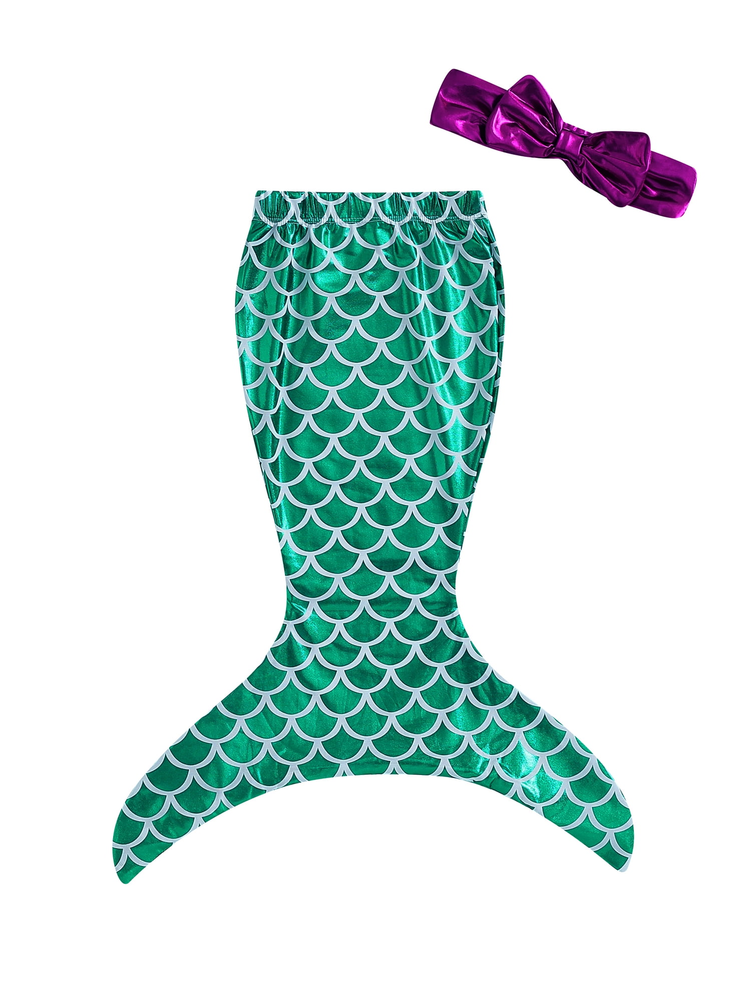 Sallenalee Children Baby Girls Mermaid Tail Bikini Set Shiny Bow Tube ...