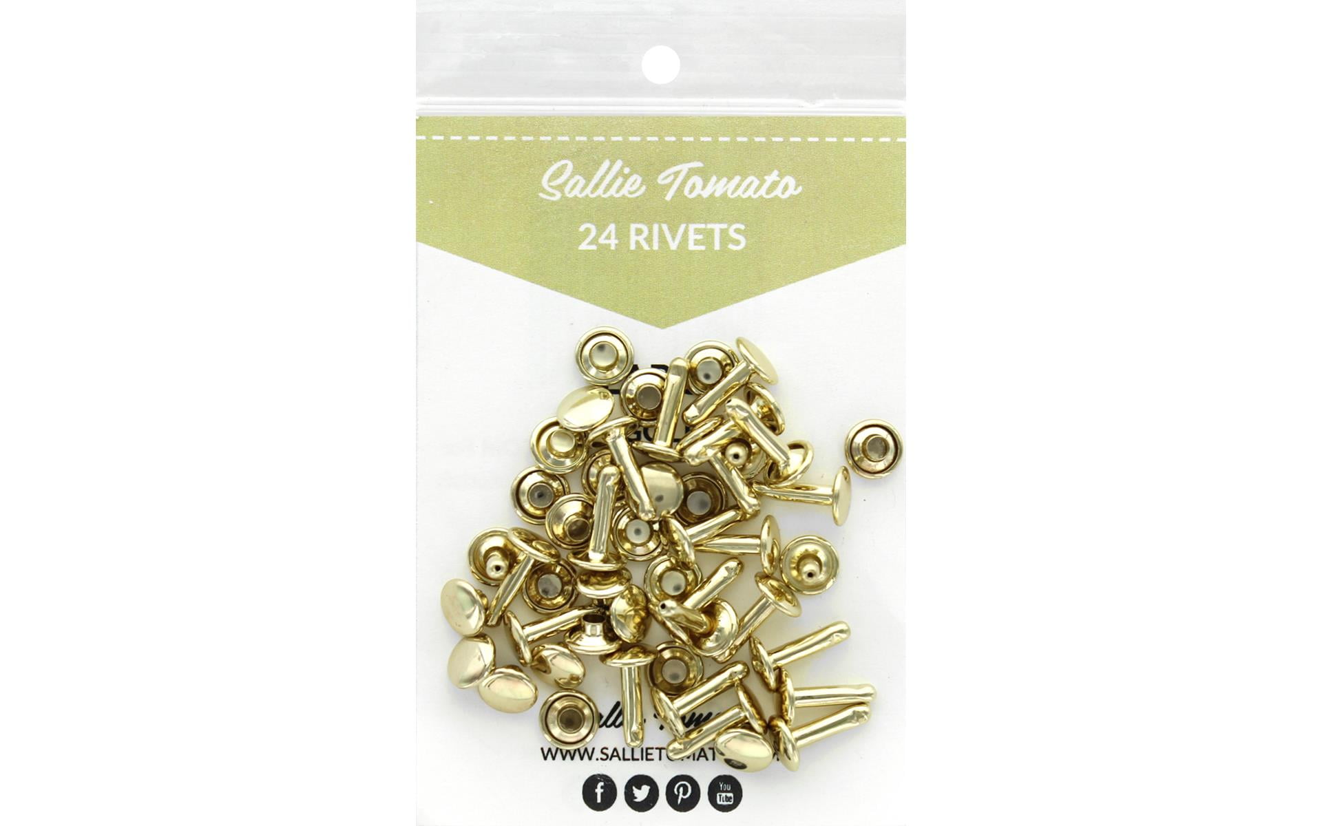 Sallie Tomato Double Cap Rivets 13mm 24pc Gold - Walmart.com