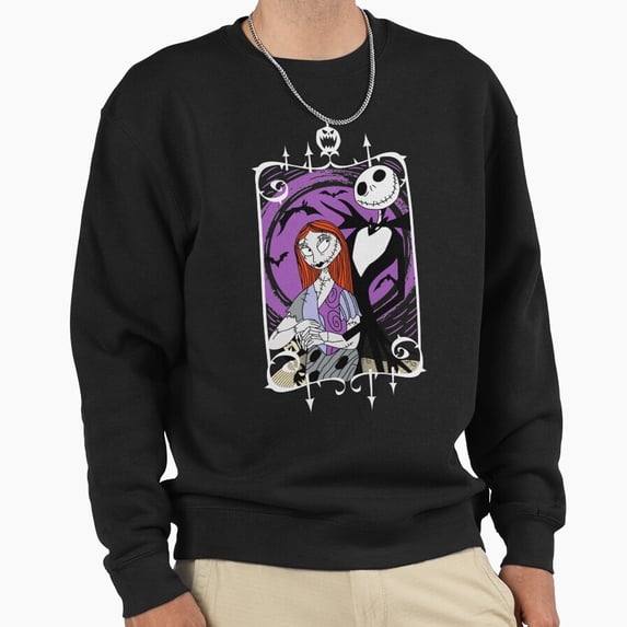 Sally And Jack Creepy Christmas Night Retro Vintage Funny Graphic ...