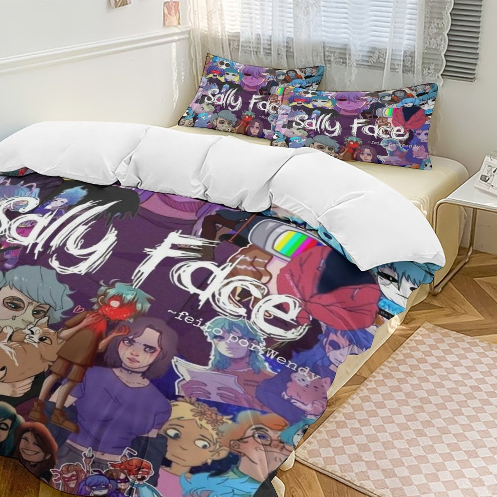 Sally Face Cartoon Bedding Sets Ultra Soft Skin-Friendly Duvet Cover 3 ...