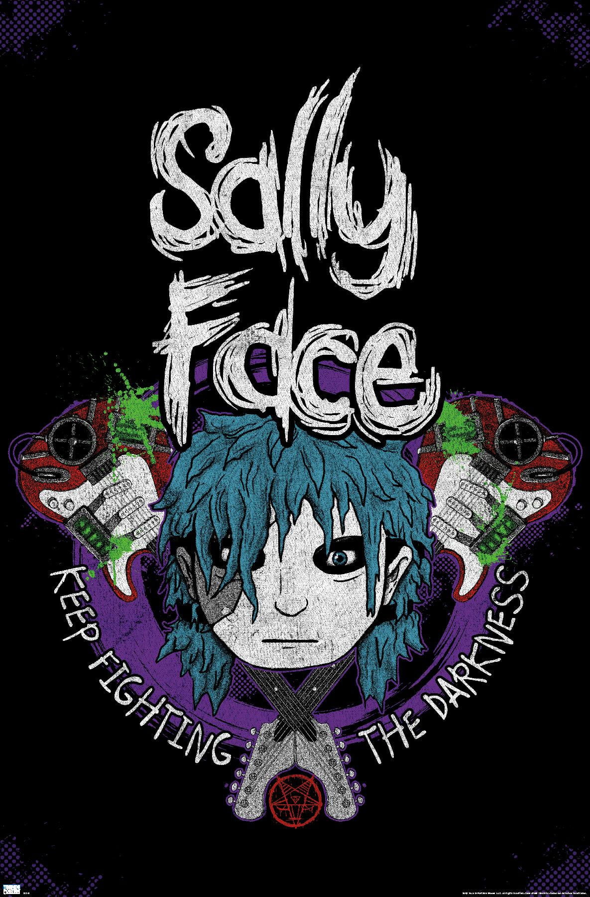 Trends International Sally Face Music Artist - Crossed Guitars Art for ...