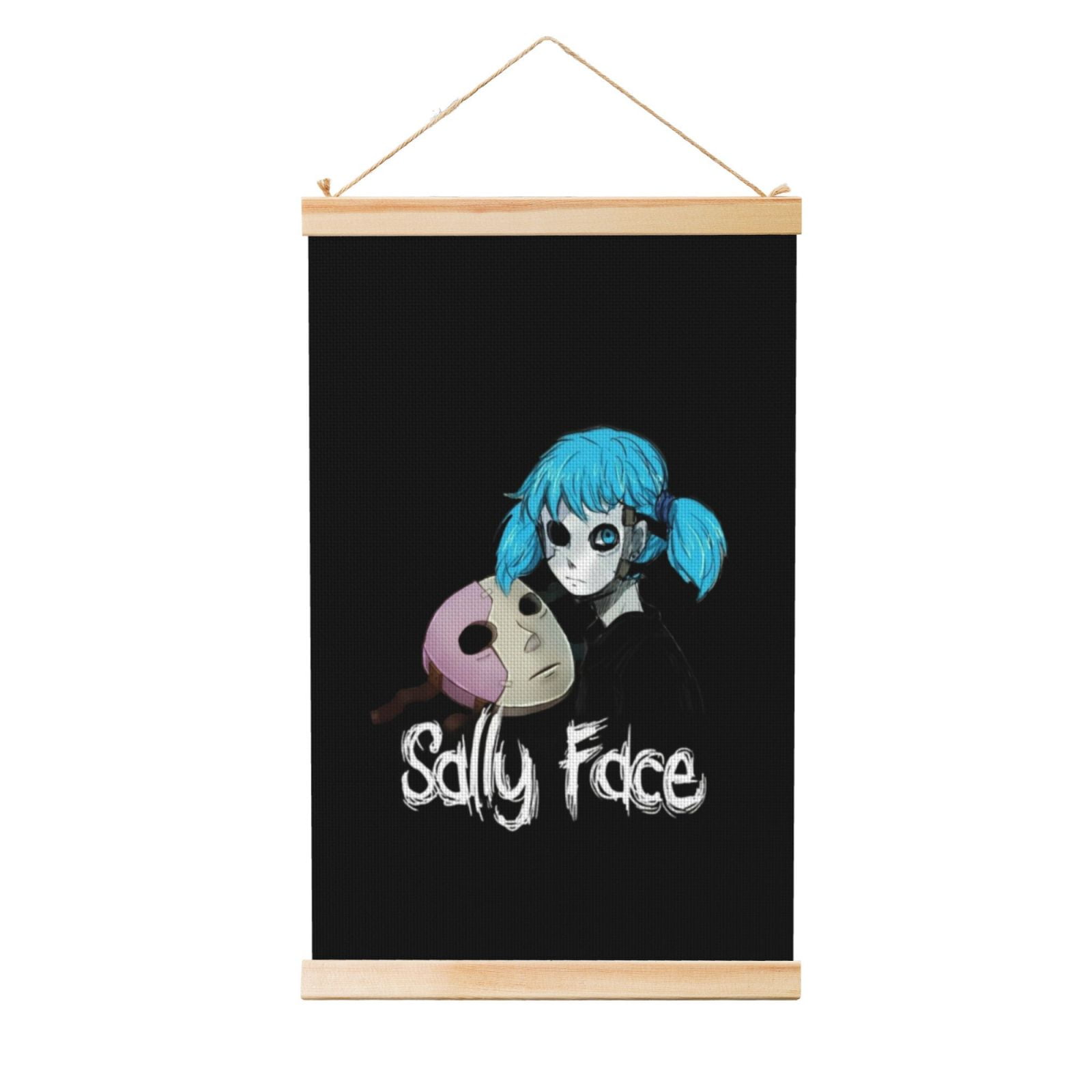 Sally Face Poster Canvas Wooden Shaft Hanging Poster Home Decor ...
