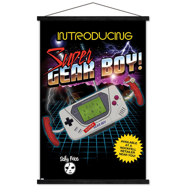 Sally Face - Super Gear Boy Wall Poster with Magnetic Frame, 22.375" x ...