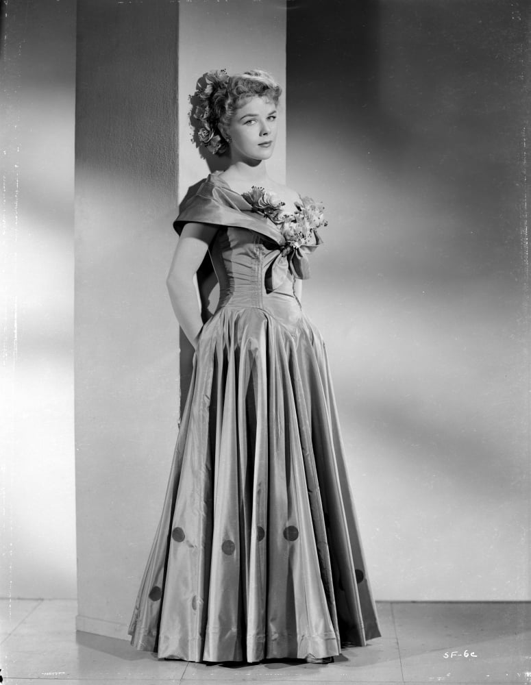 Sally Forrest on a Gown Leaning on a Wall Portrait Photo Print (24 x 30 ...