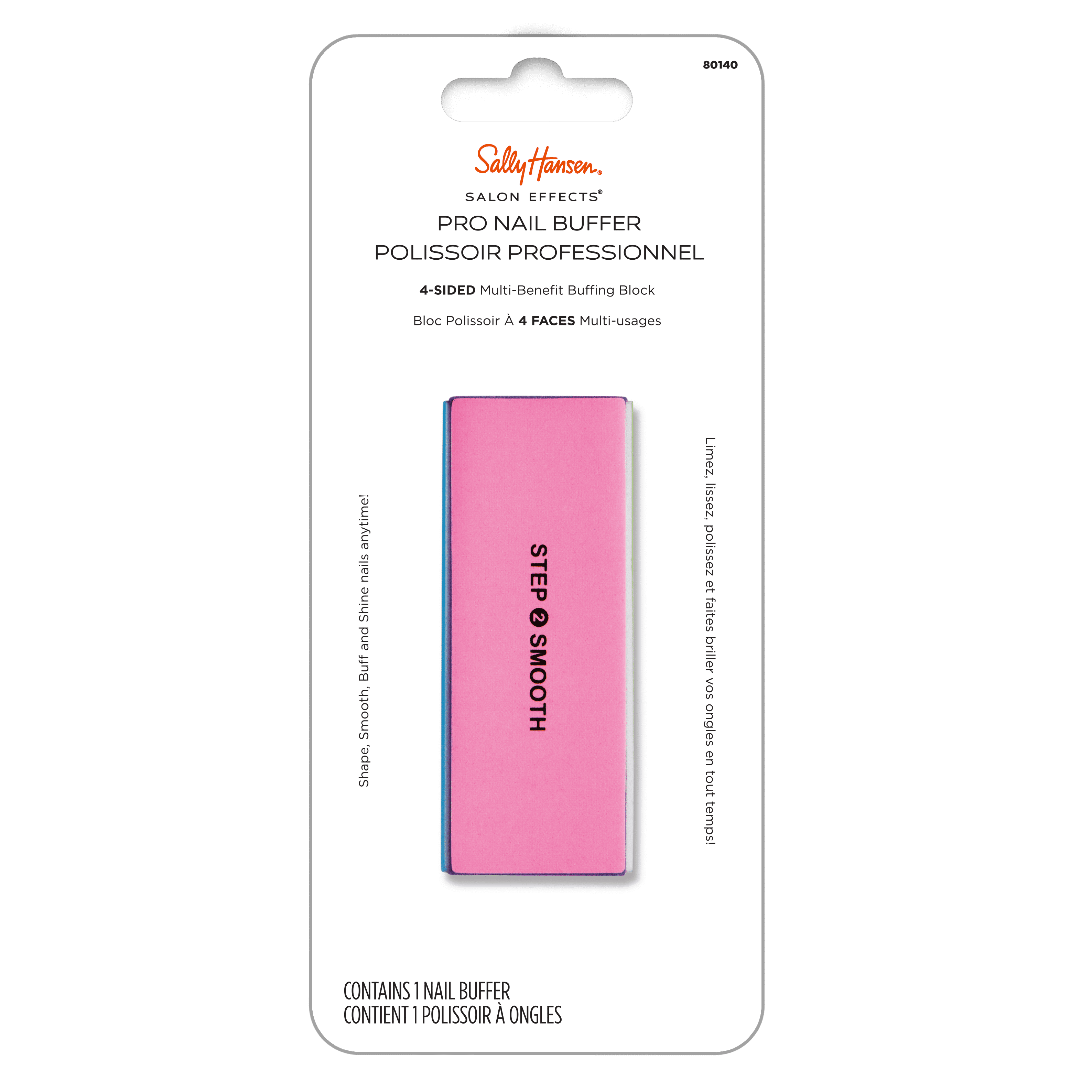Sally Hansen Pro Tools 4-Sided Nail Buffer, Multi-Benefit Buffing Block ...