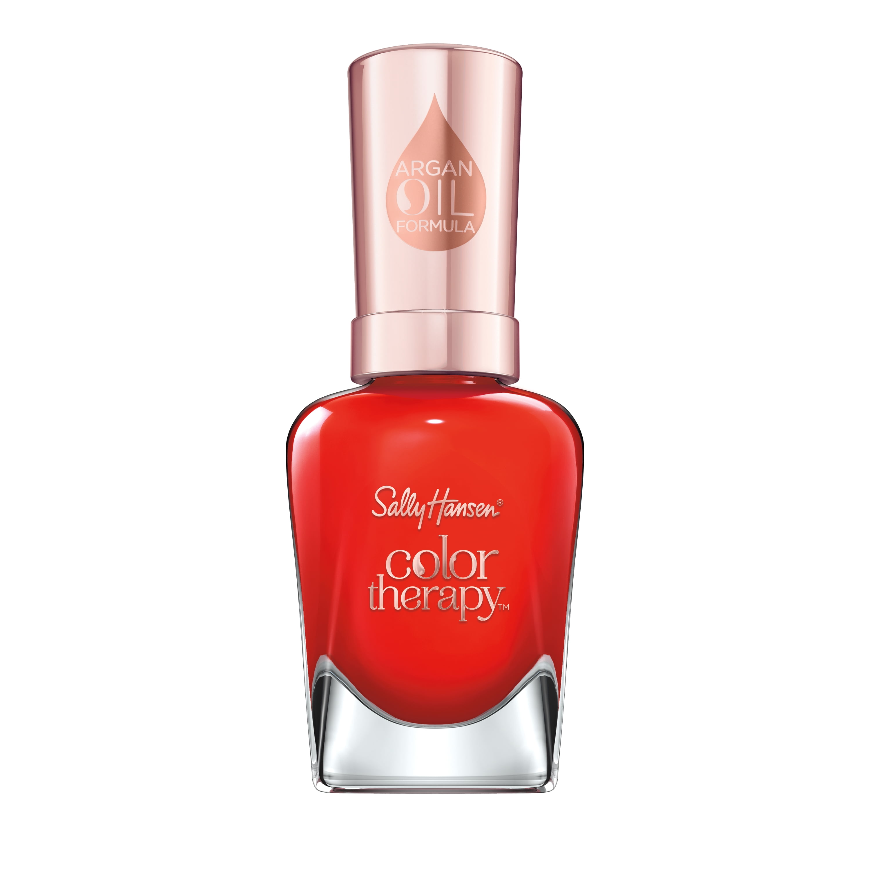 Sally Hansen Color Therapy Nail Polish, Red-iance, 0.5 oz, Argan Oil ...