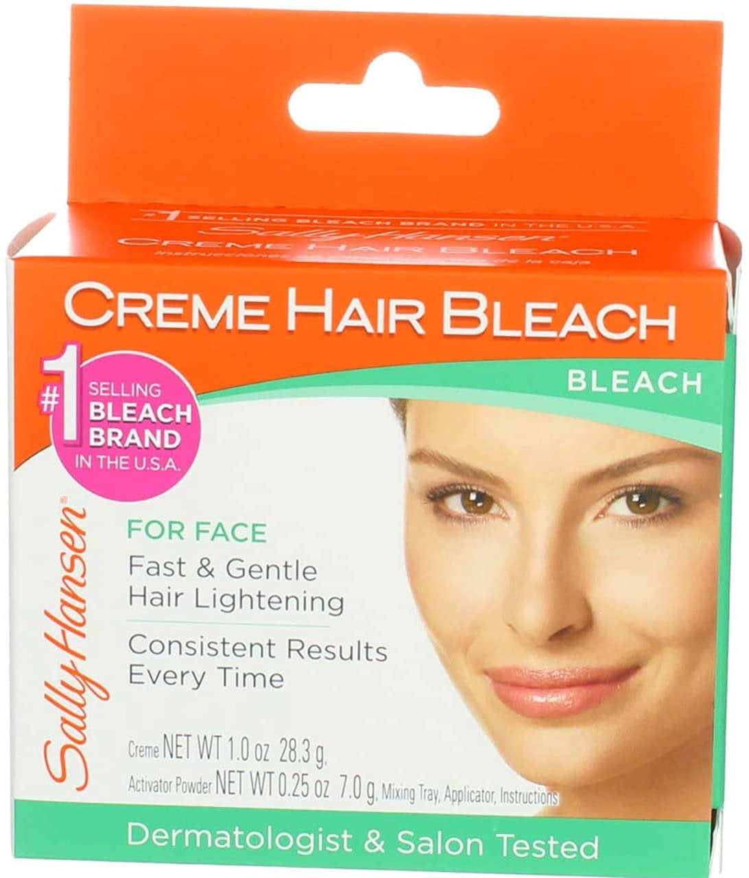 Sally Hansen Creme Hair Bleach for Face, 2 Pack, Lightens Dark Facial ...