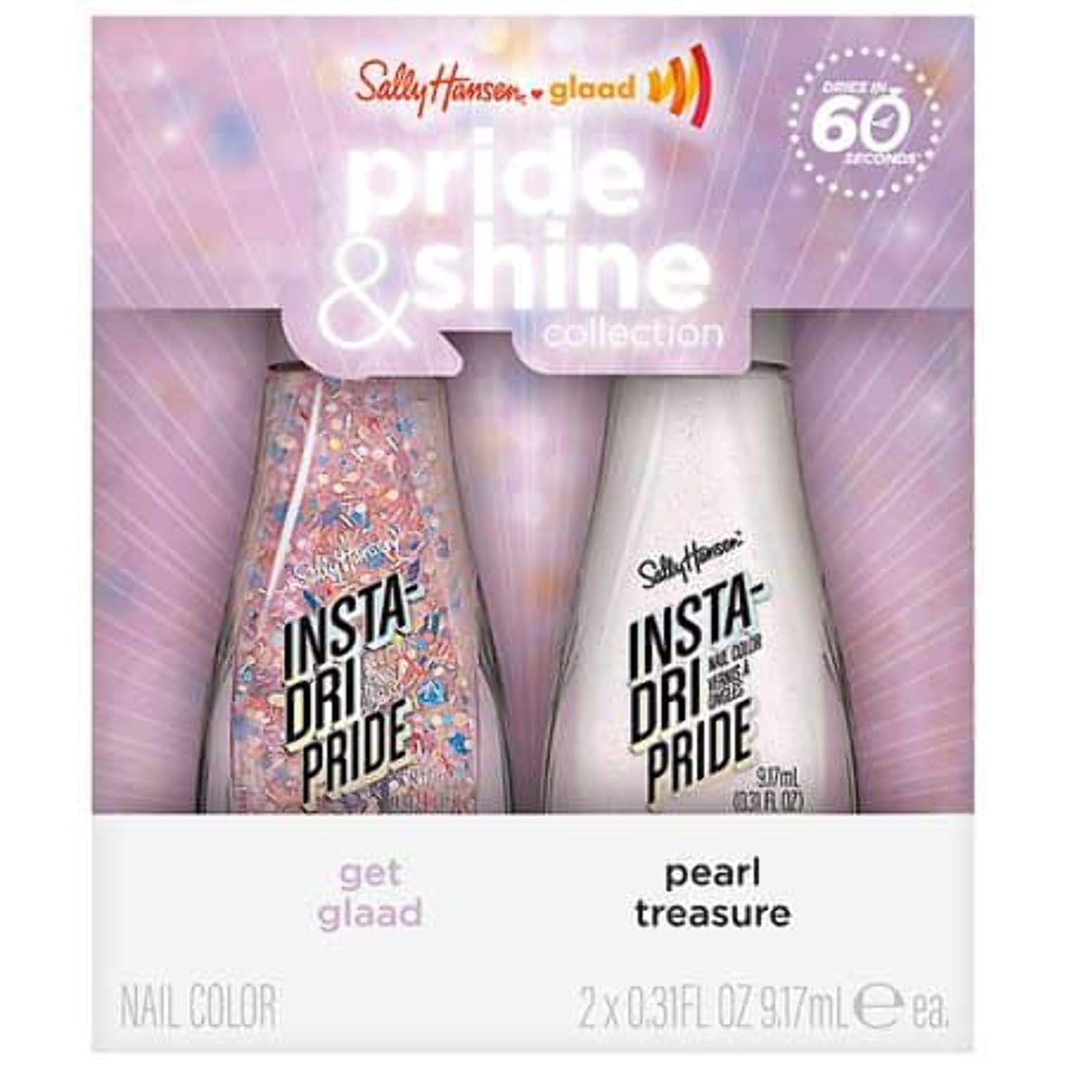 Sally Hansen Insta-Dri Pride and Shine Nail Polish Duo , 2 Pc 0.31oz ...