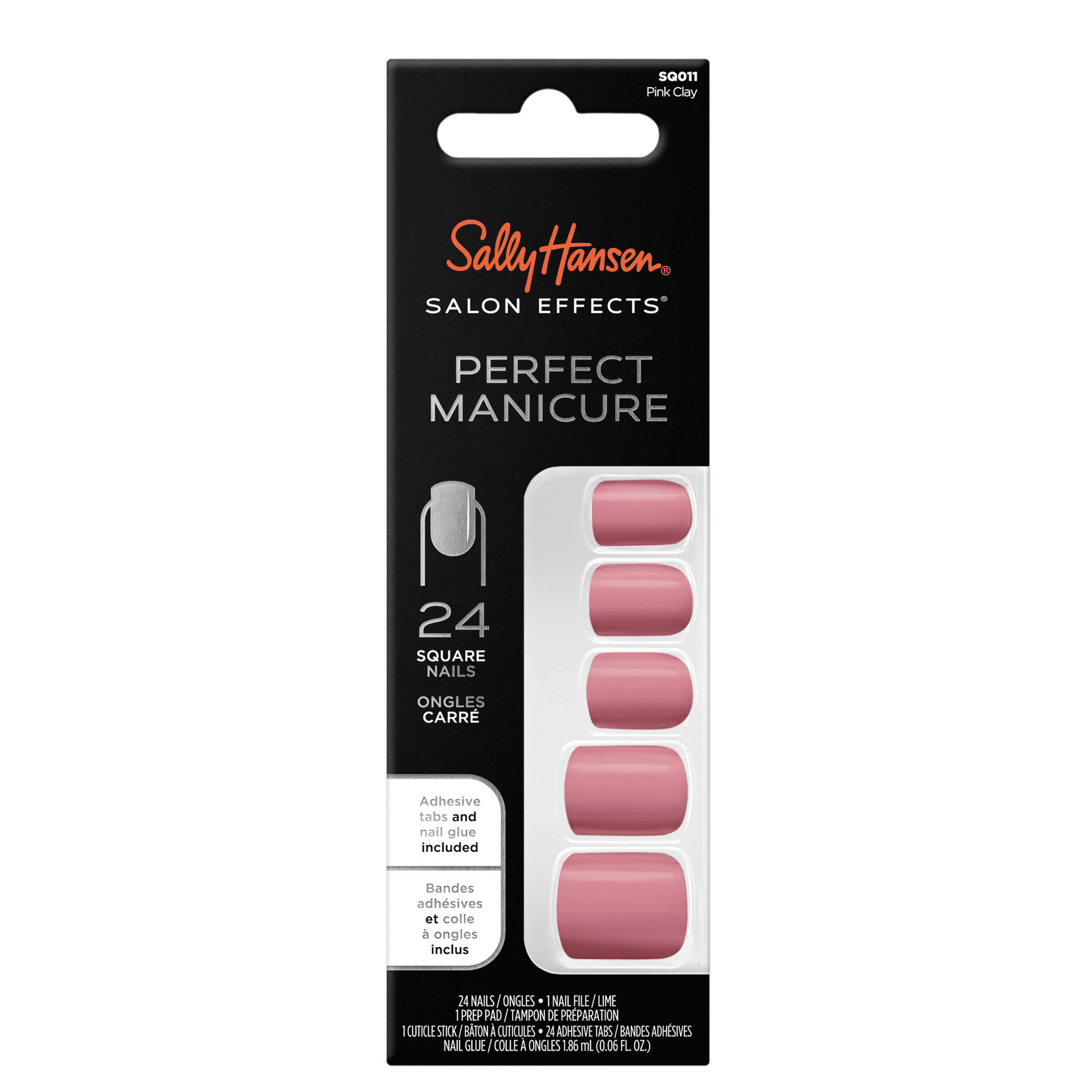 Sally Hansen Salon Effects Perfect Manicure Kit, Flawless Square Pink ...