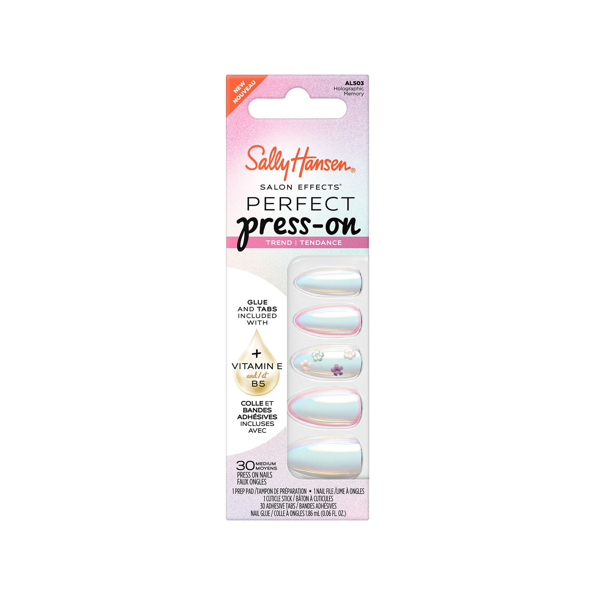 Sally Hansen Salon Effects Perfect Press-On Nails - Holographic Memory ...