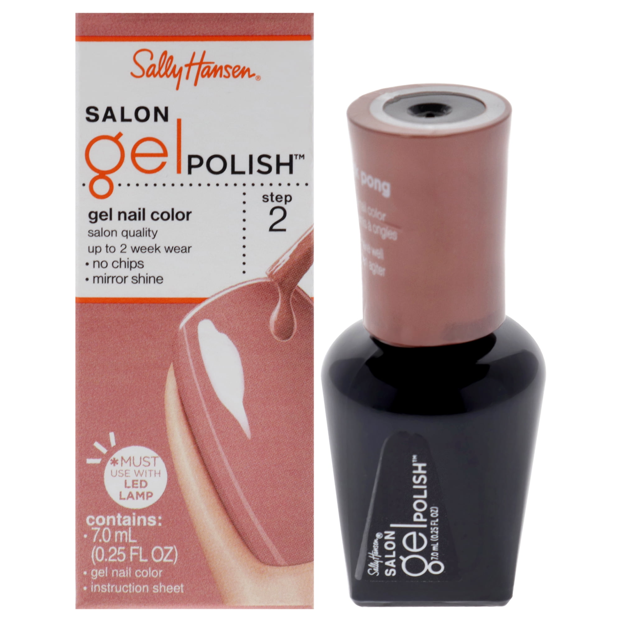 Sally Hansen Salon Gel Polish Nail Color, Pink Pong, Mirror Shine, 0.14 ...