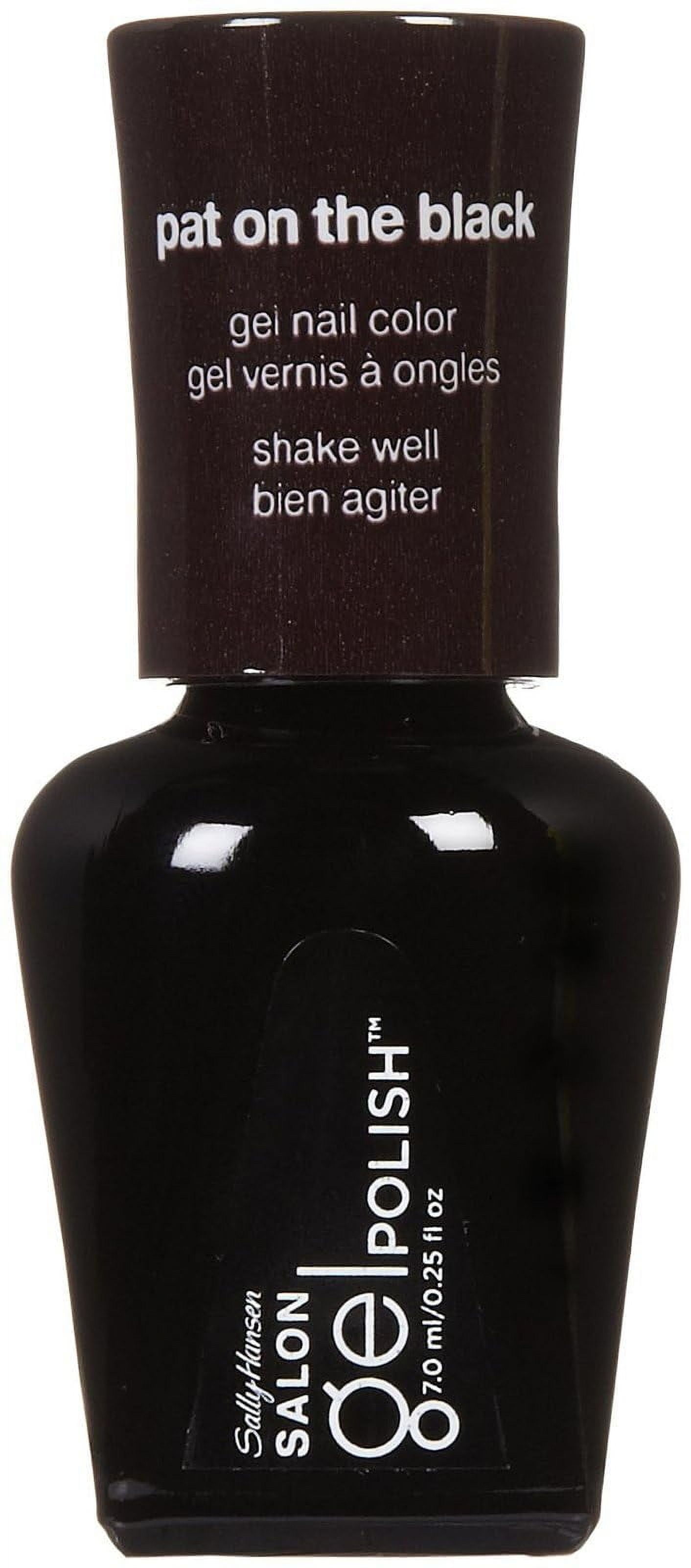 Sally Hansen Salon Gel Polish Nail Lacquer, Pat On The Black, 0.14 Fl ...