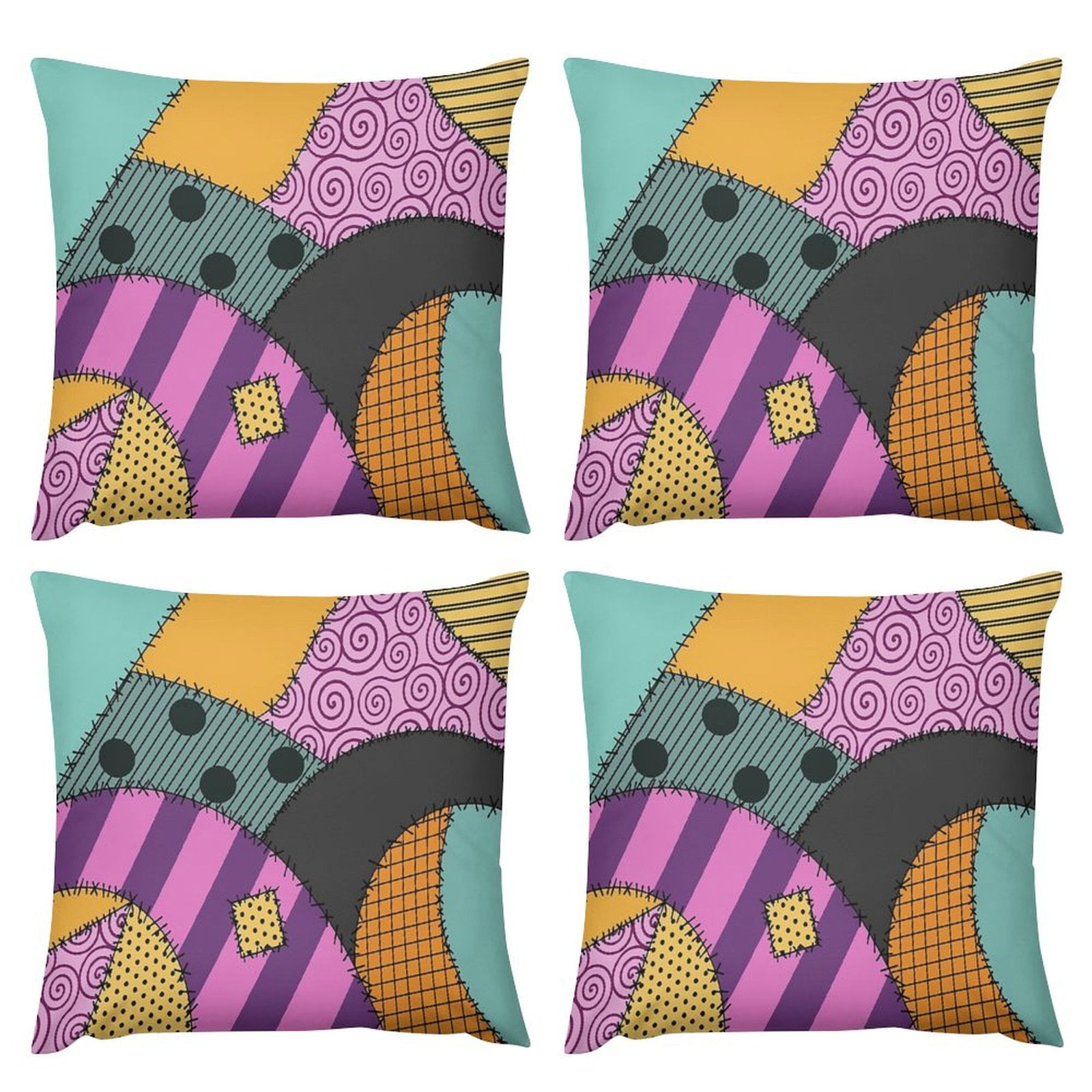 Sally Ragdoll 4 Pcs Cushion Covers Sofa Cushion Covers Short Plush ...